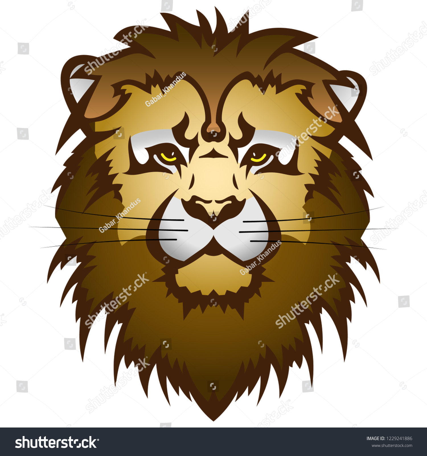 3d Vector Graphics Lion Head Isolated Stock Vector (Royalty Free ...