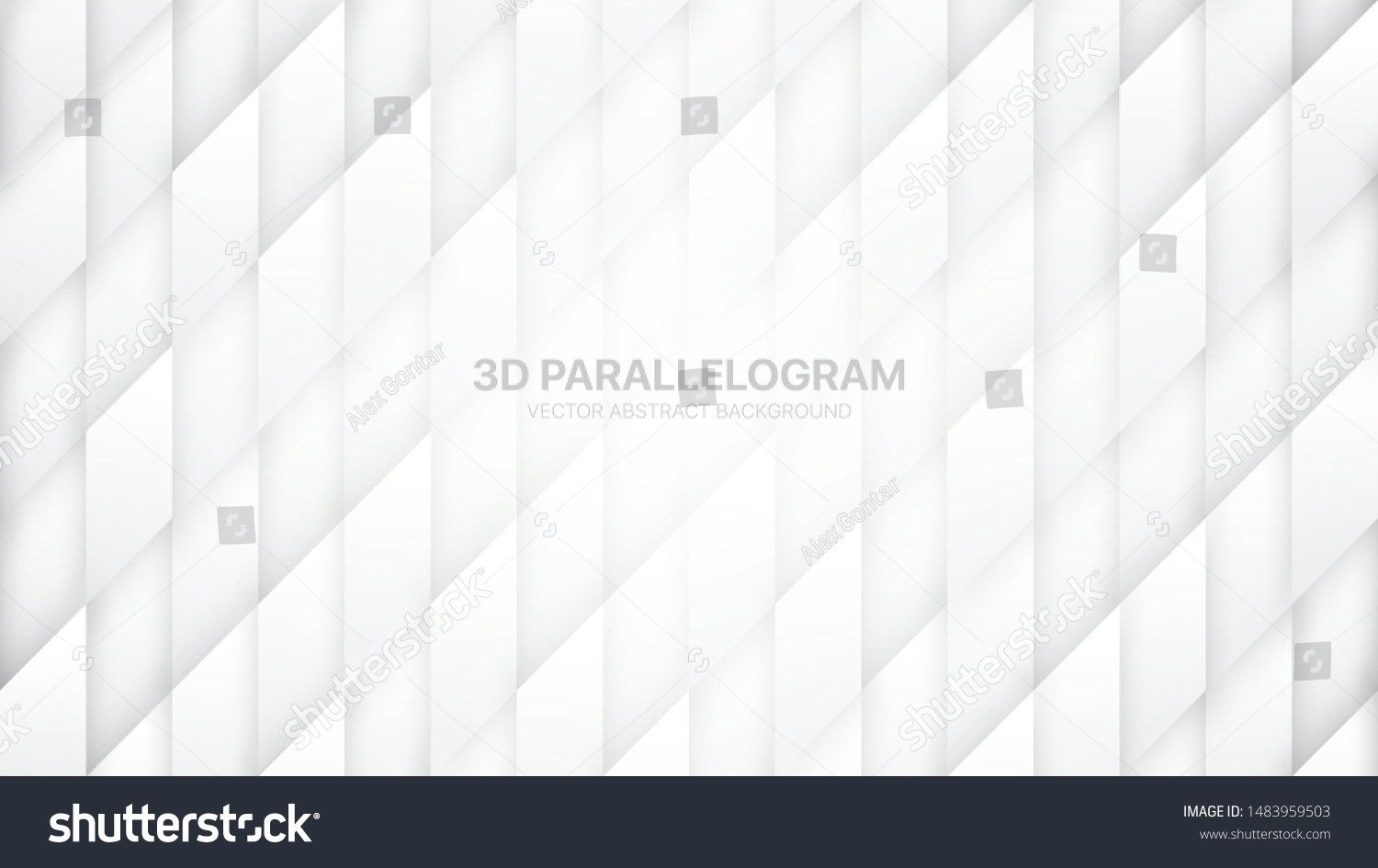 3d Vector Parallelogram Structure Conceptual Scifi Stock Vector ...