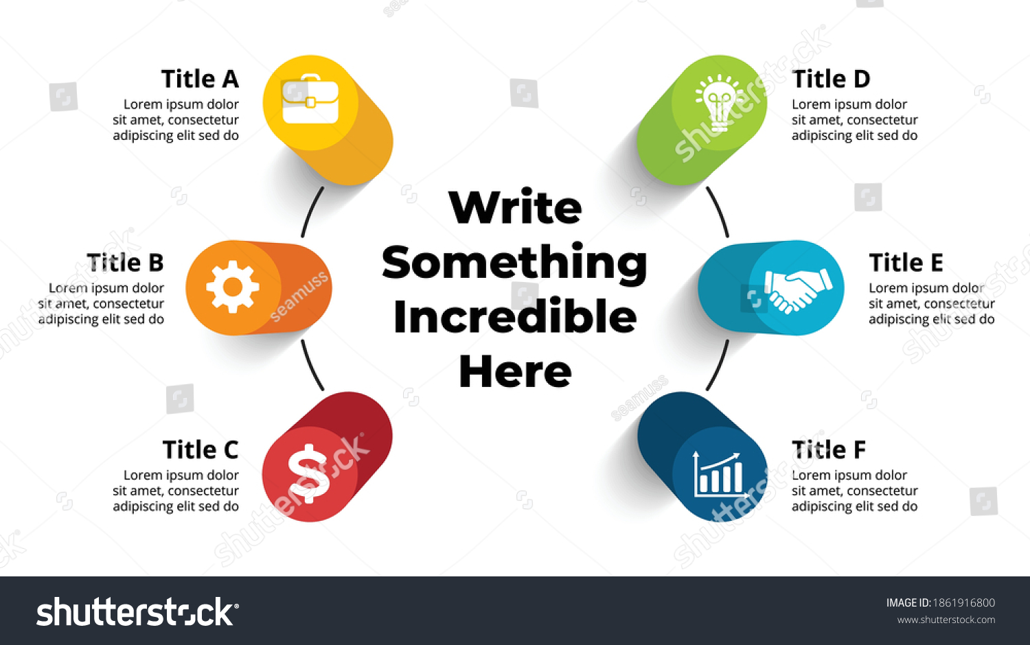 3d Vector Perspective Infographic Presentation Slide Stock Vector ...