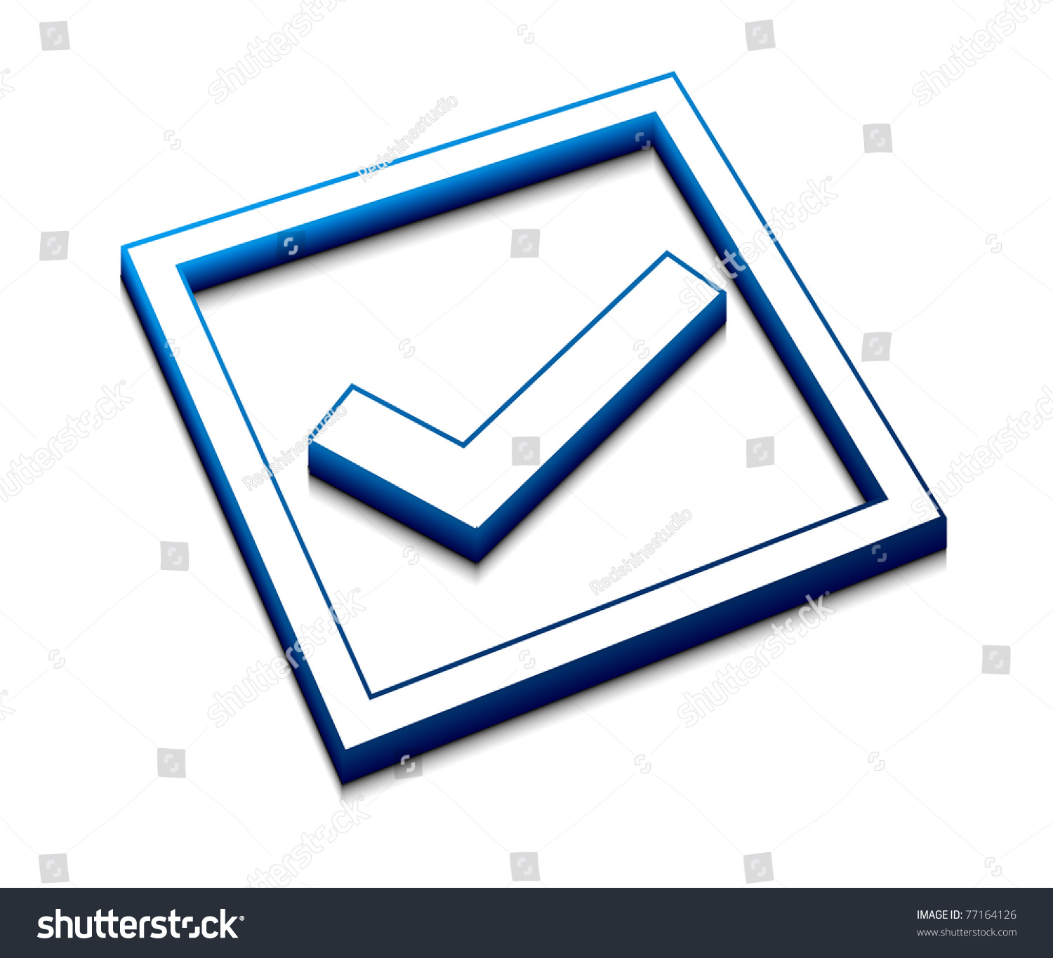 3d Vector Positive Check Mark Icon: vector de stock (libre de regalías ...