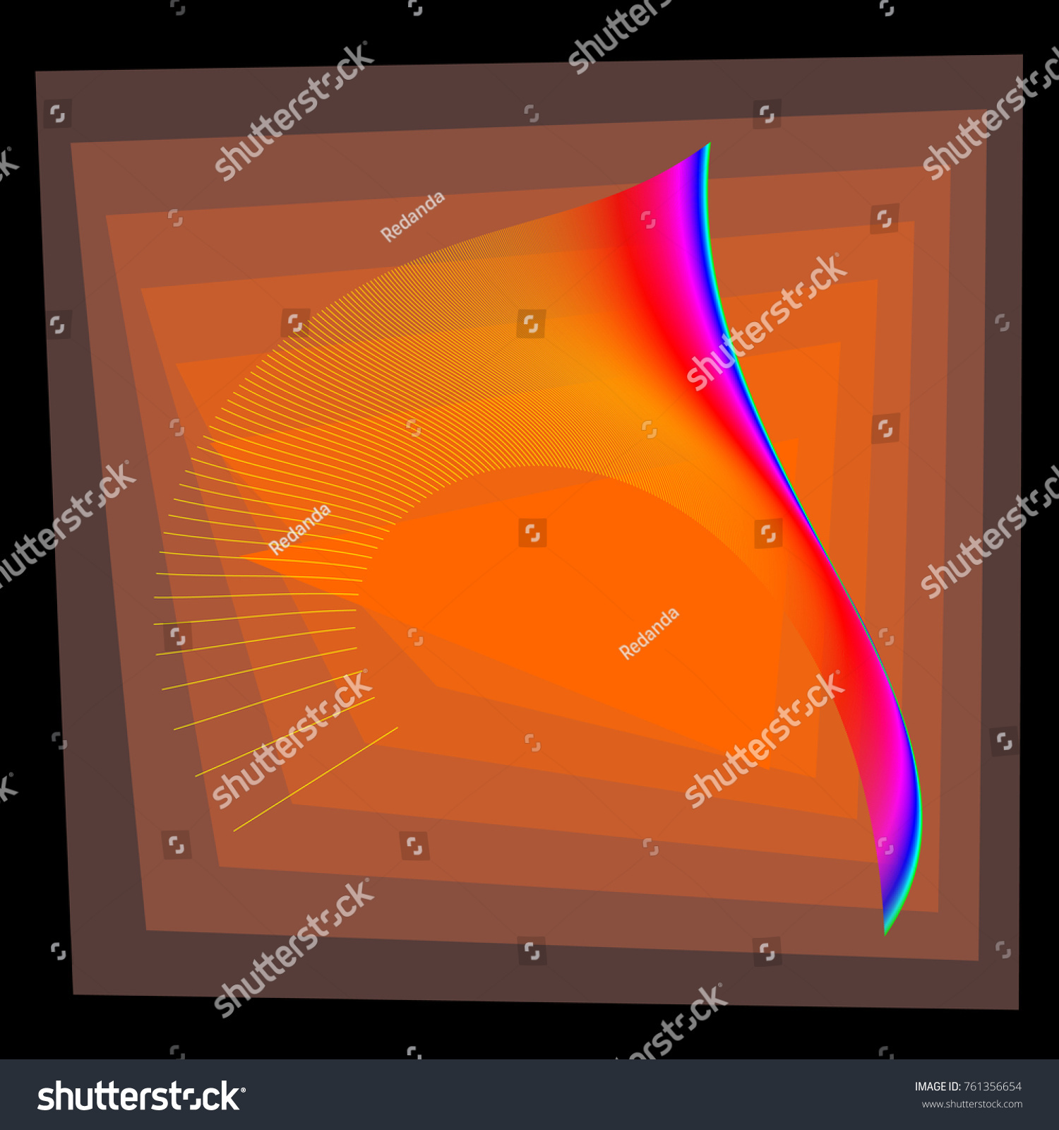 3d Wave Background Dynamic Flux Stock Vector (Royalty Free) 761356654 ...