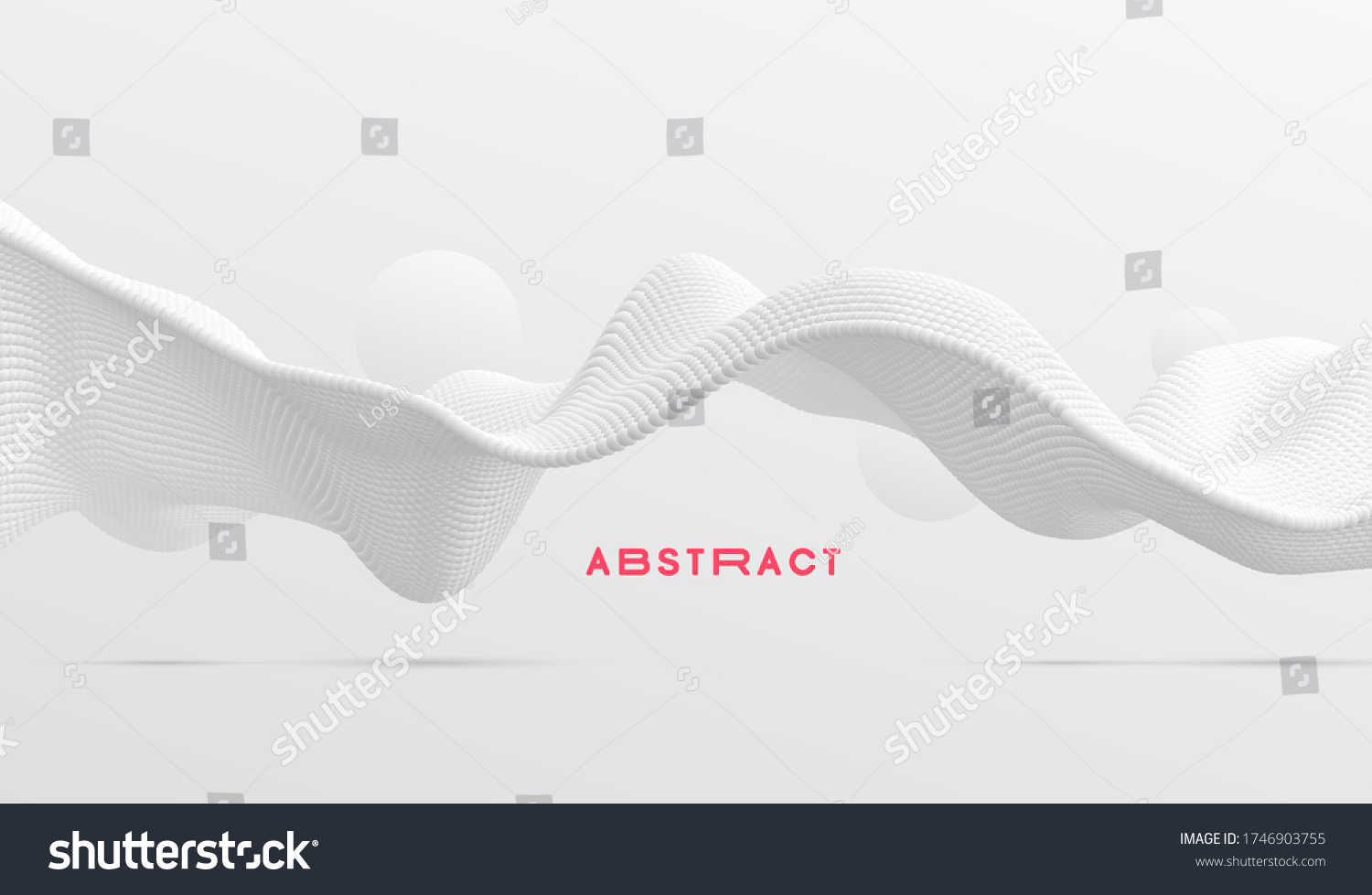 3d Wavy Background Array Dynamic Emitted Stock Vector (Royalty Free ...