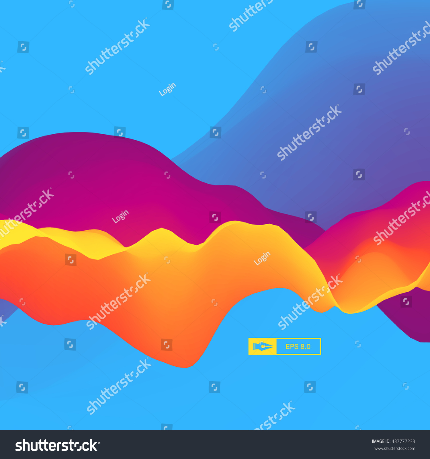 3d Wavy Background Dynamic Effect Abstract Stock Vector Royalty Free 437777233 Shutterstock