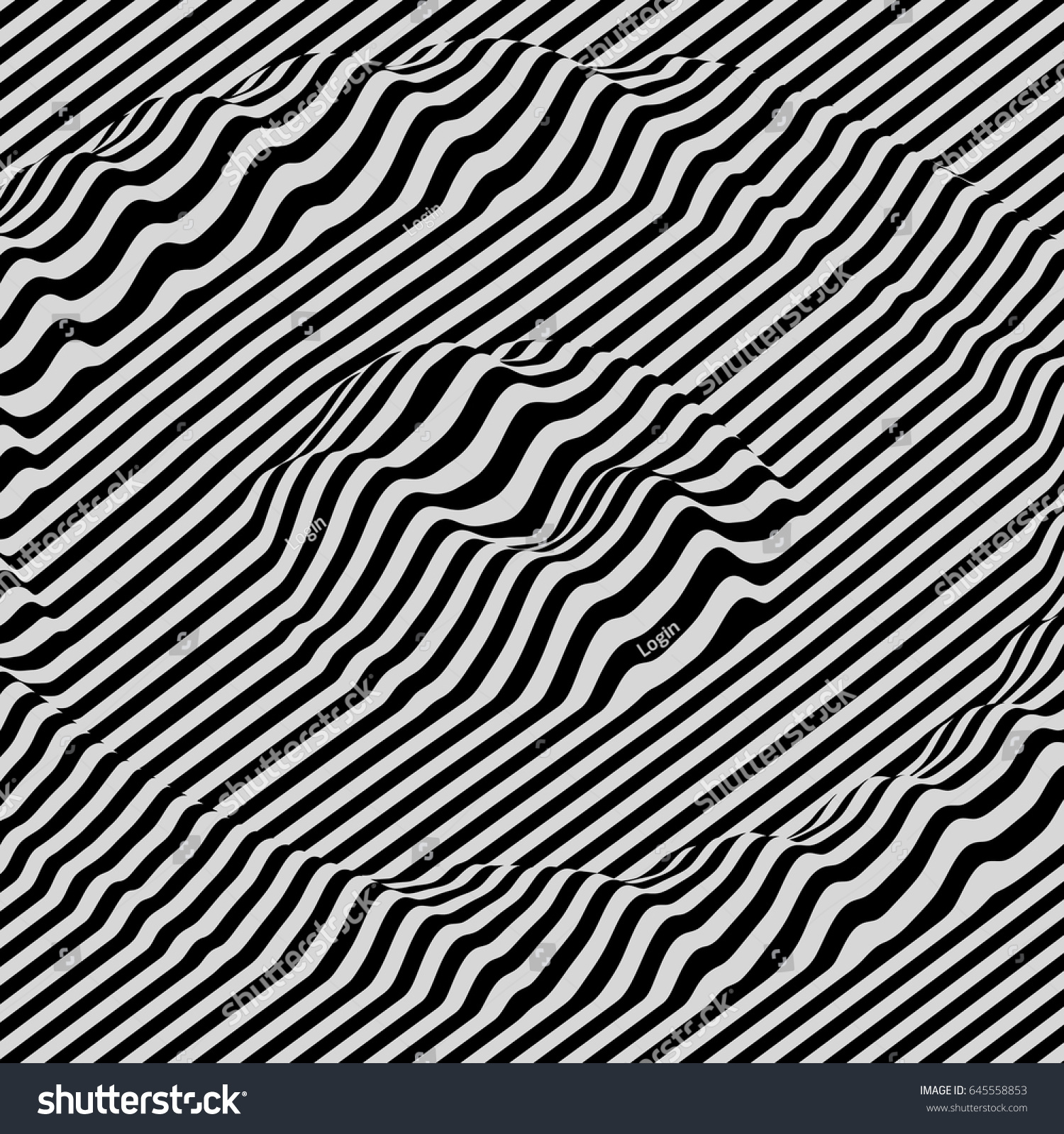 3d Wavy Background Dynamic Effect Black Stock Vector (Royalty Free ...