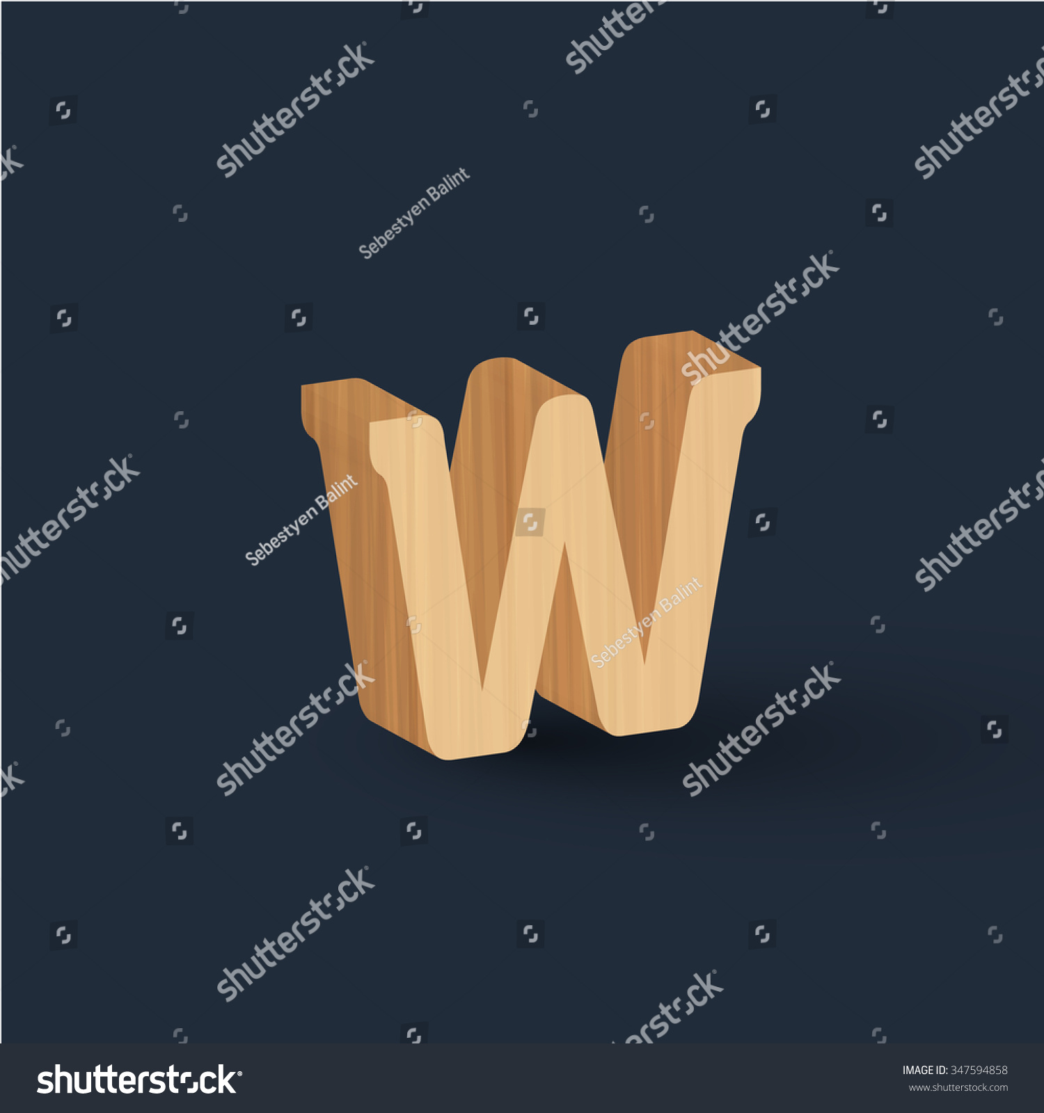 3d Wood Font Vector Stock Vector (Royalty Free) 347594858 | Shutterstock