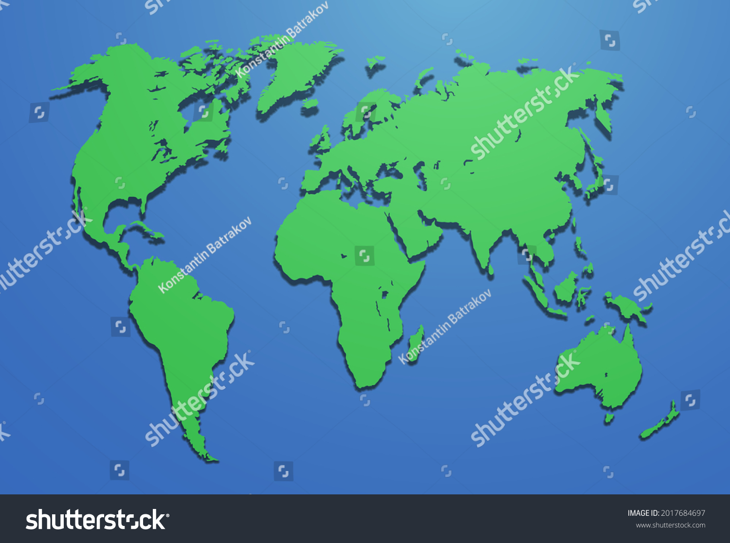 3d World Map Shadow Light Vector Stock Vector (Royalty Free) 2017684697 ...
