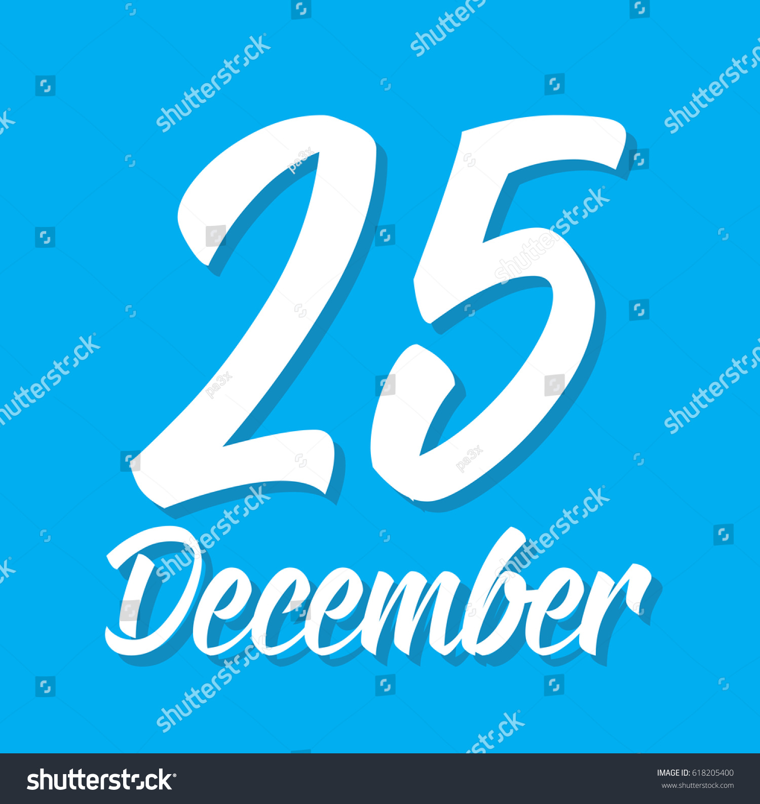 25 December Text Design Vector Calligraphy Stock Vector (Royalty Free ...