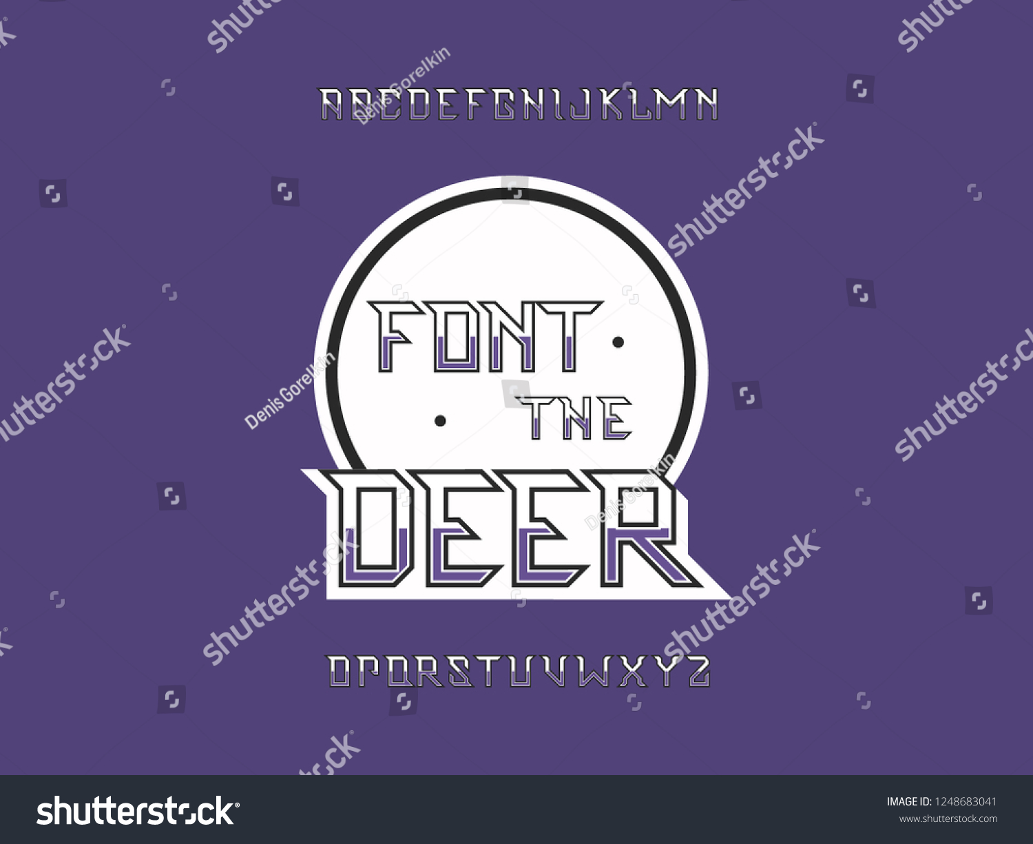 Deer Font Vector Alphabet Letters Typeface: เวกเตอร์สต็อก (ปลอดค่า ...