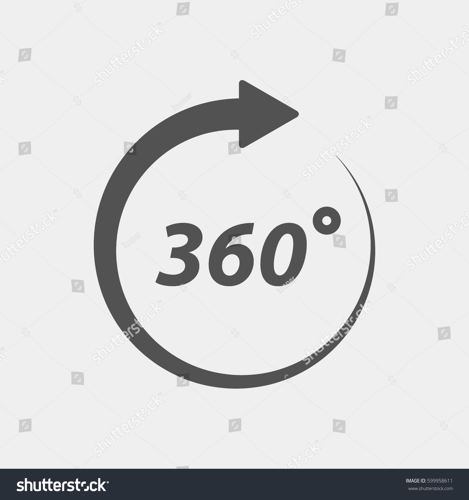 360 Degree Angle Arrow Icon: เวกเตอร์สต็อก (ปลอดค่าลิขสิทธิ์) 599958611 ...