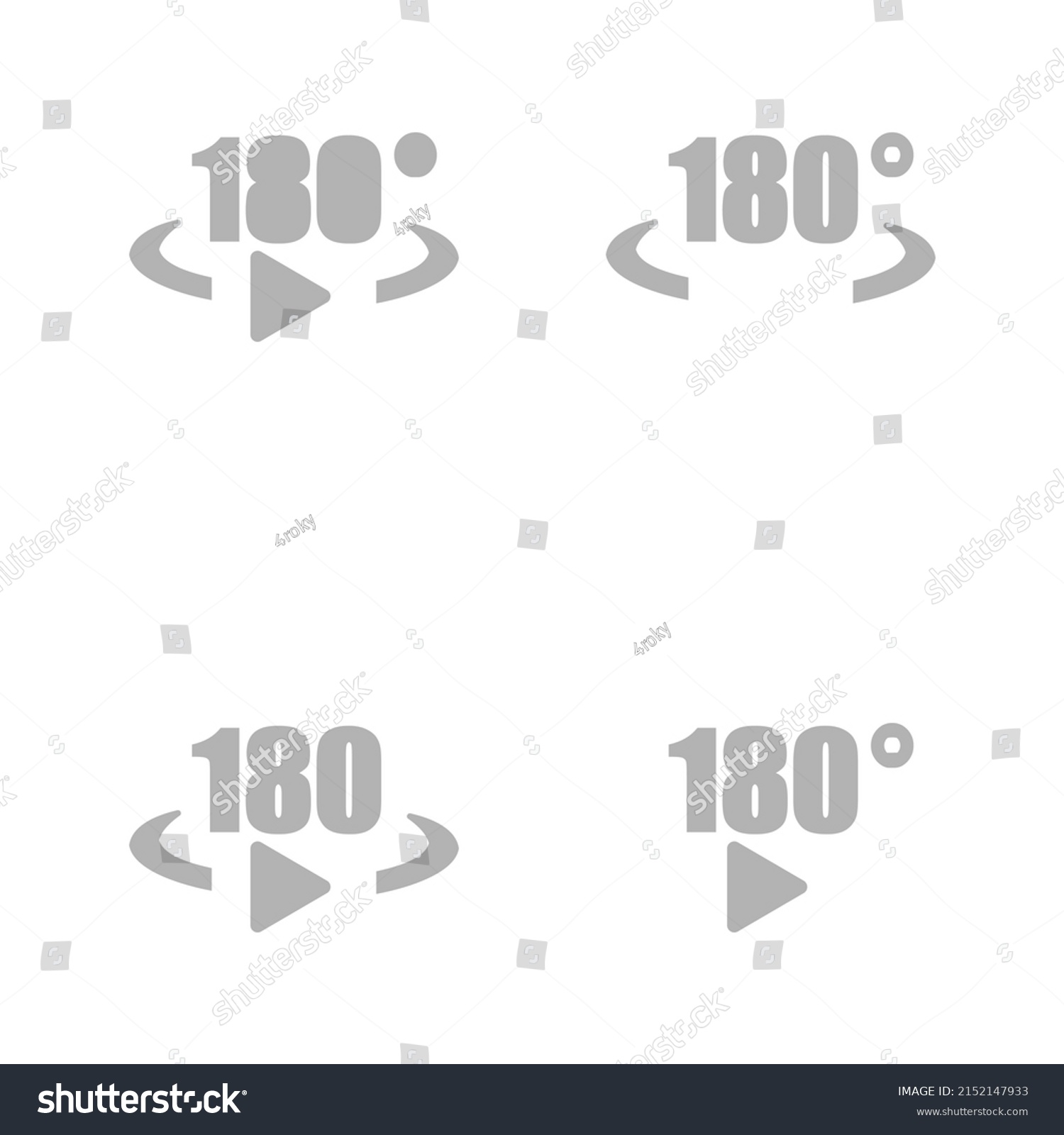180 Degree Reversal Icon Vector Illustration Stock Vector (Royalty Free ...