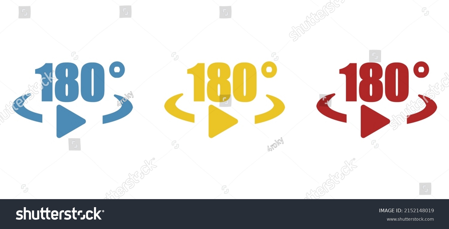 180 Degree Reversal Icon Vector Illustration Stock Vector (Royalty Free ...