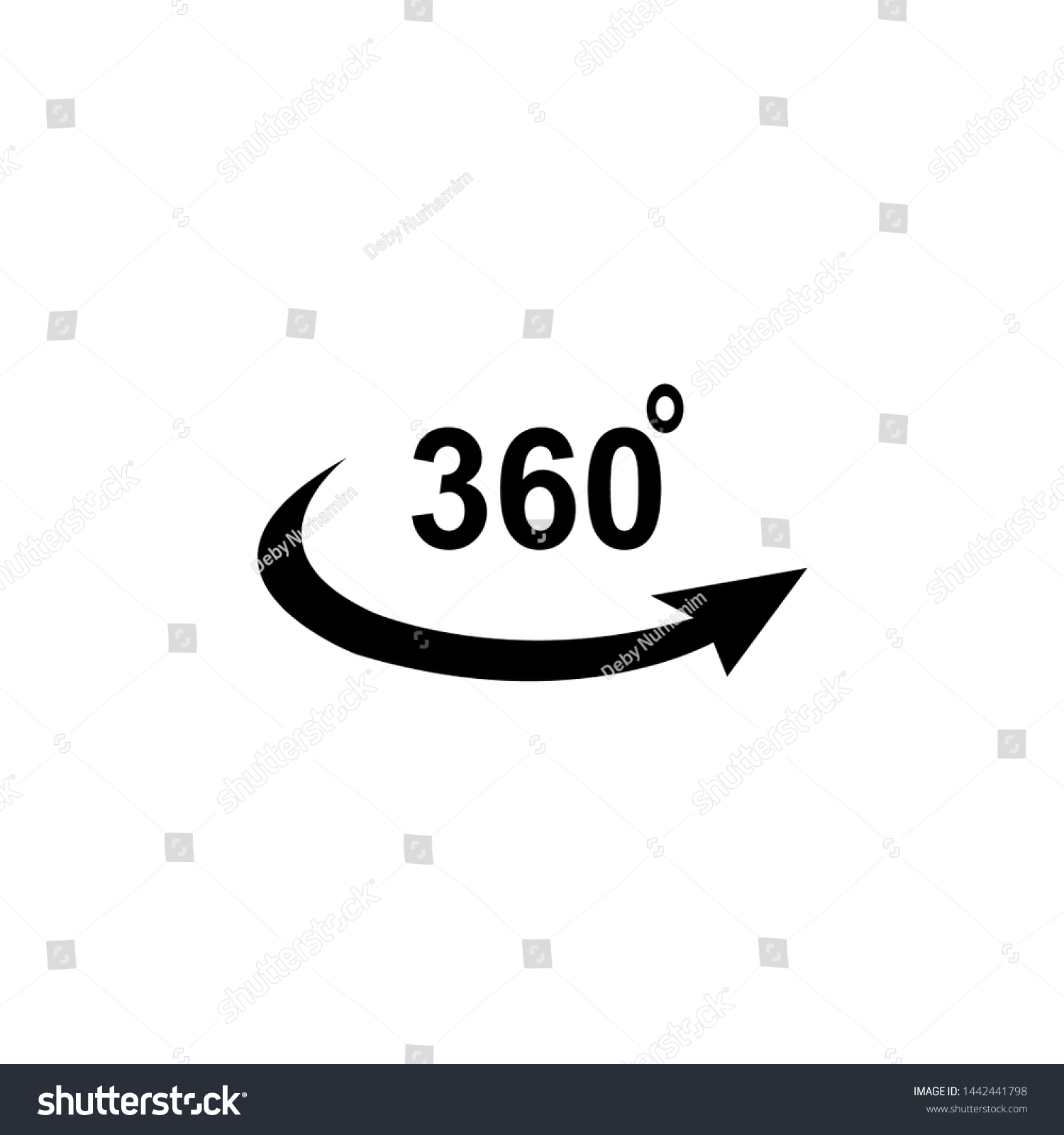 360 Degree Rotation Vector Icon Stock Vector (Royalty Free) 1442441798 ...