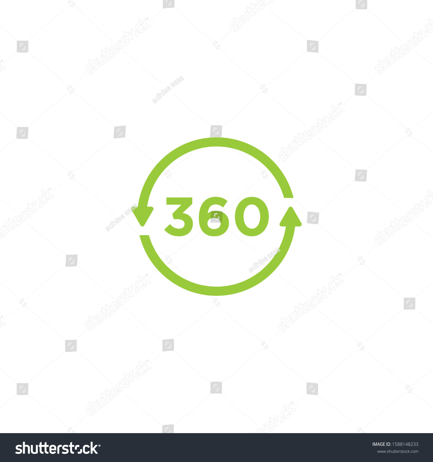 360 Degree View Sign Vector Icon Stock Vector (Royalty Free) 1588148233 ...