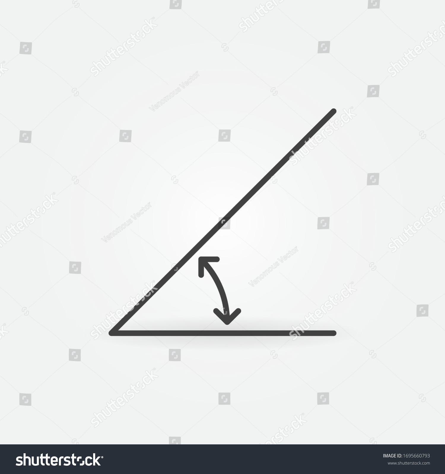 45 Degrees Angle Linear Vector Concept Stock Vector (Royalty Free ...