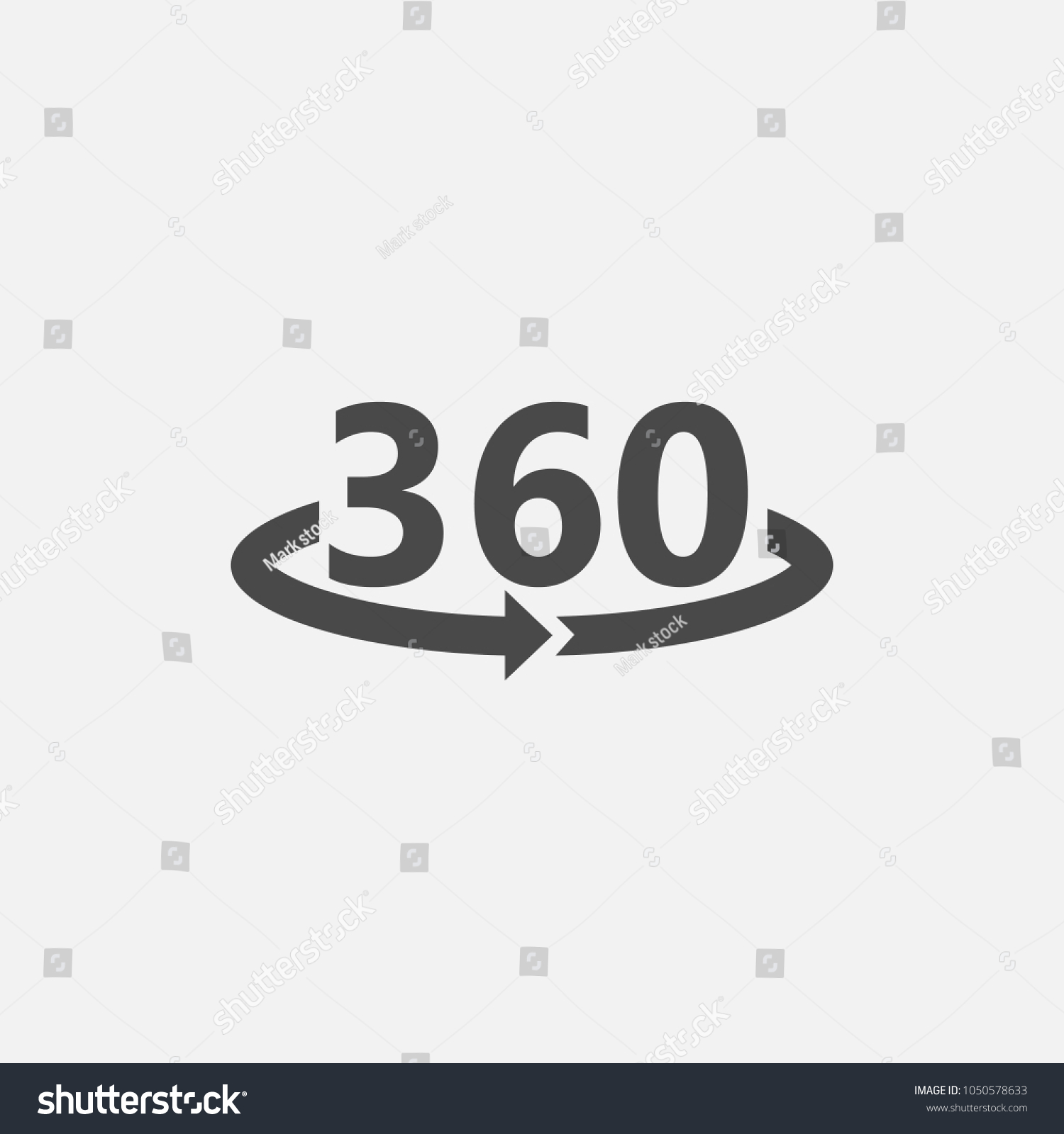 360 Degrees Vector Icon Rotation Stock Vector (Royalty Free) 1050578633 ...