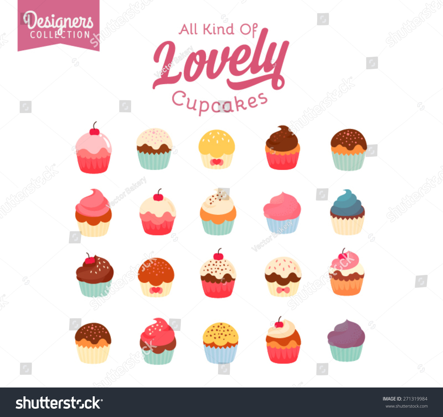 20 deliciosos quequitos vectoriales deliciosos: vector de stock (libre ...
