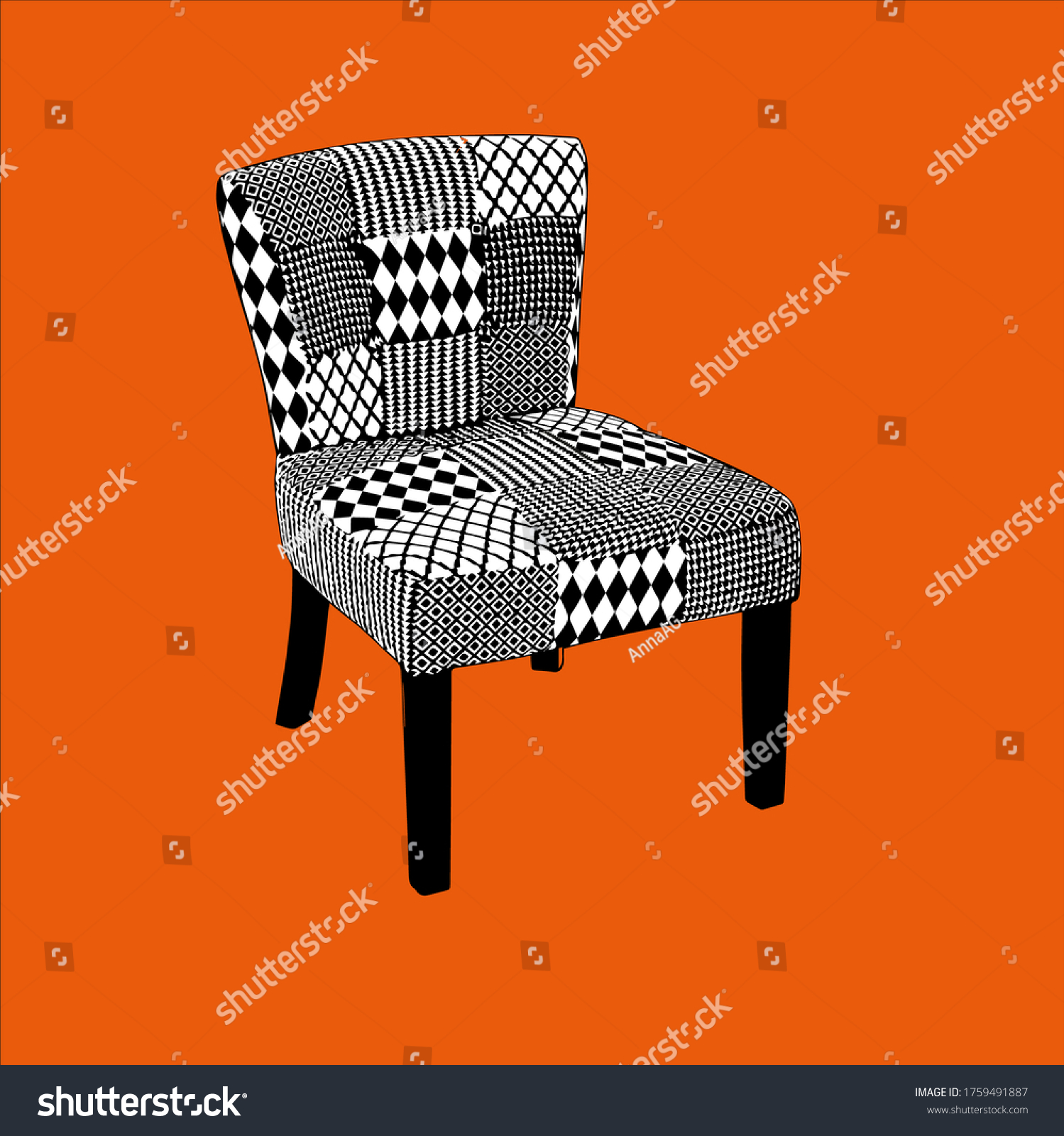 Designer Chair Interior Vector Image Stock Vector (Royalty Free ...