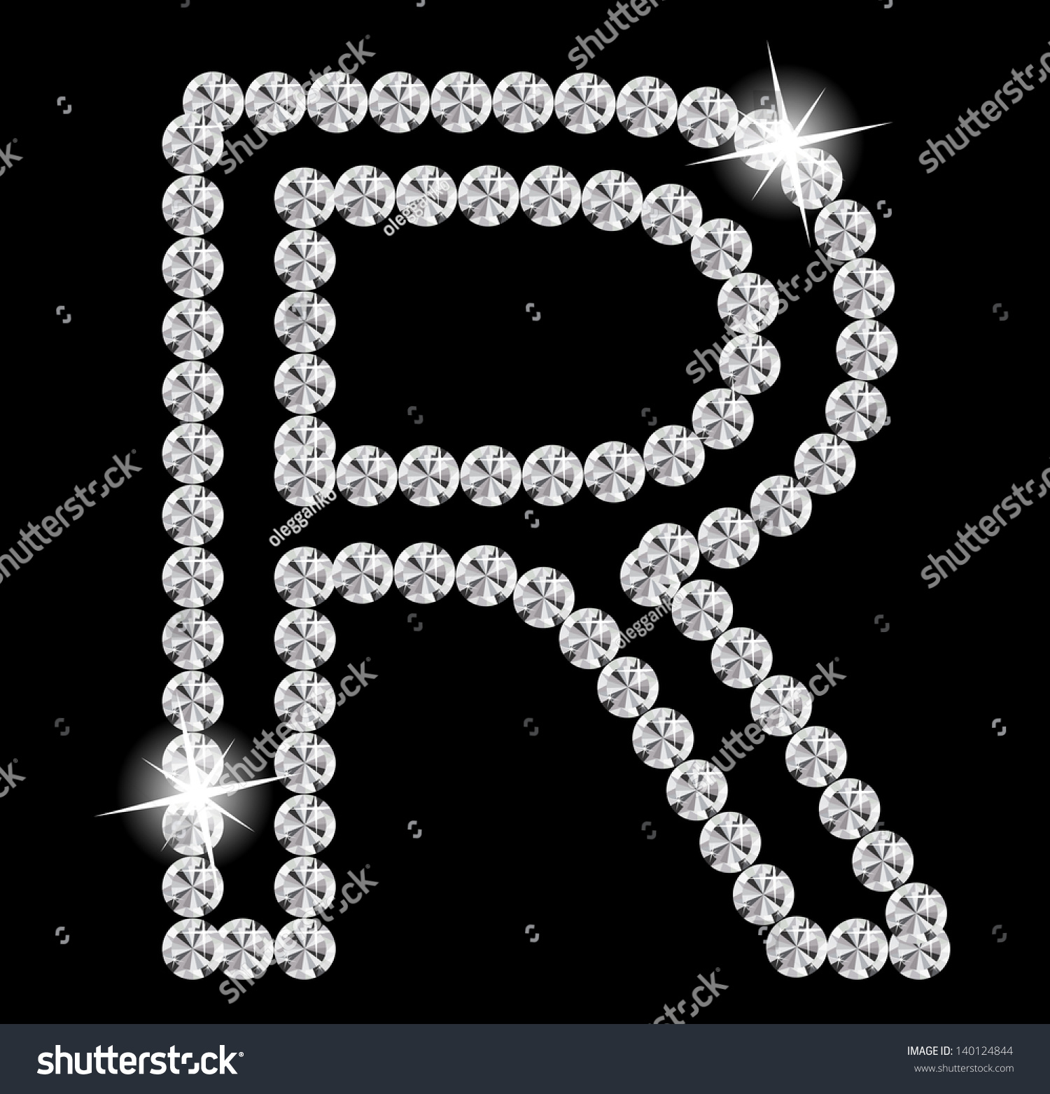 Diamond Alphabet Vector Illustration Stock Vector (Royalty Free ...