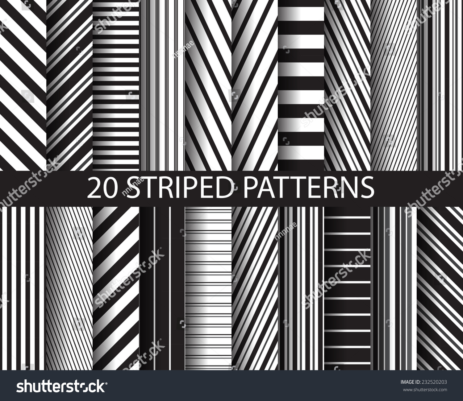 Se pueden utilizar 20 diferentes rayas: vector de stock (libre de ...
