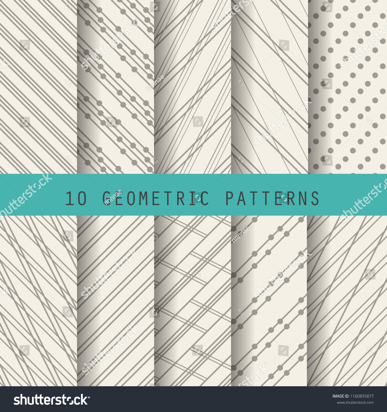 10 Different Brown Seamless Patterns Formal Stock Vector (Royalty Free ...