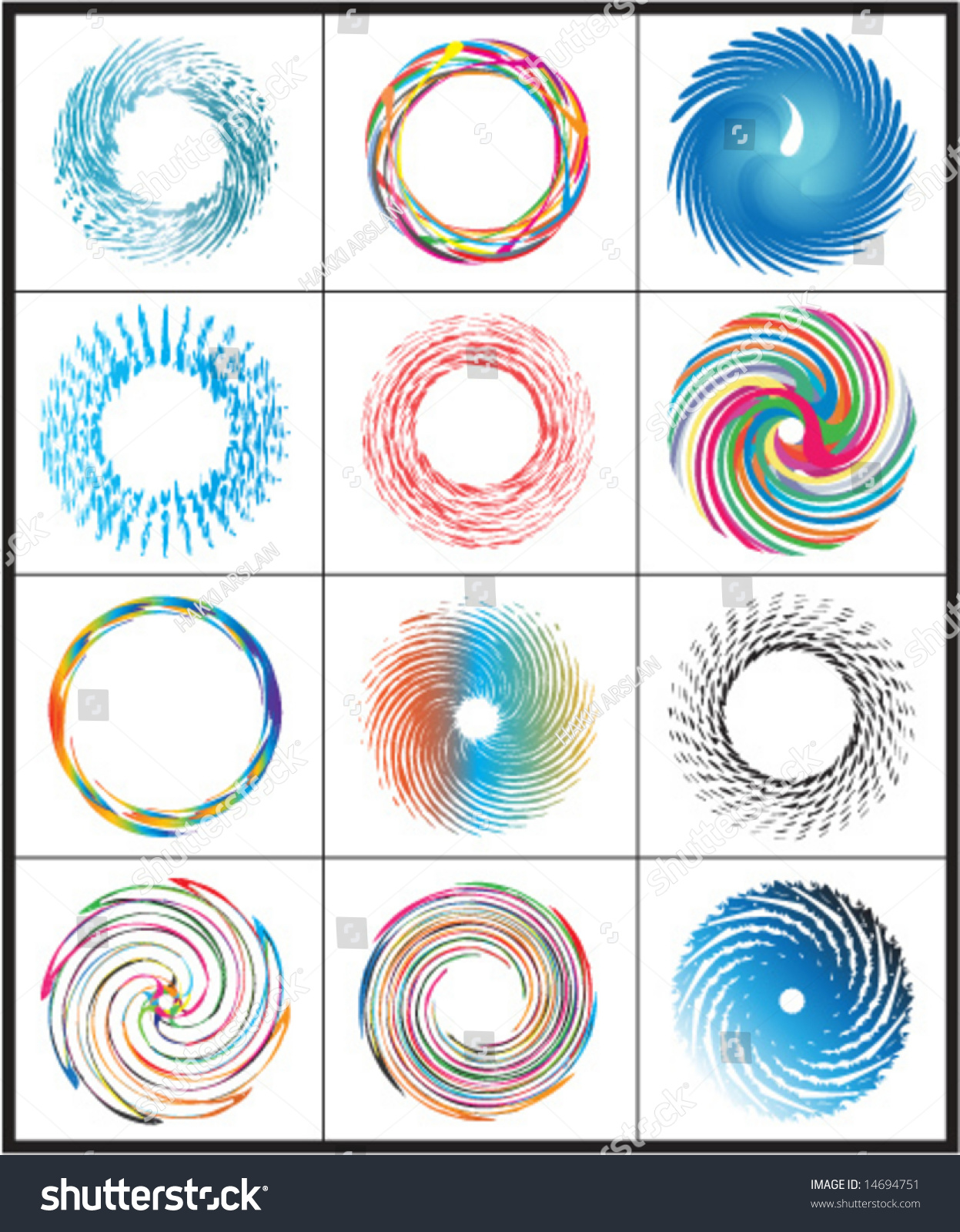 12 Different Environmental Weather Concept Logo Stock Vector (Royalty ...