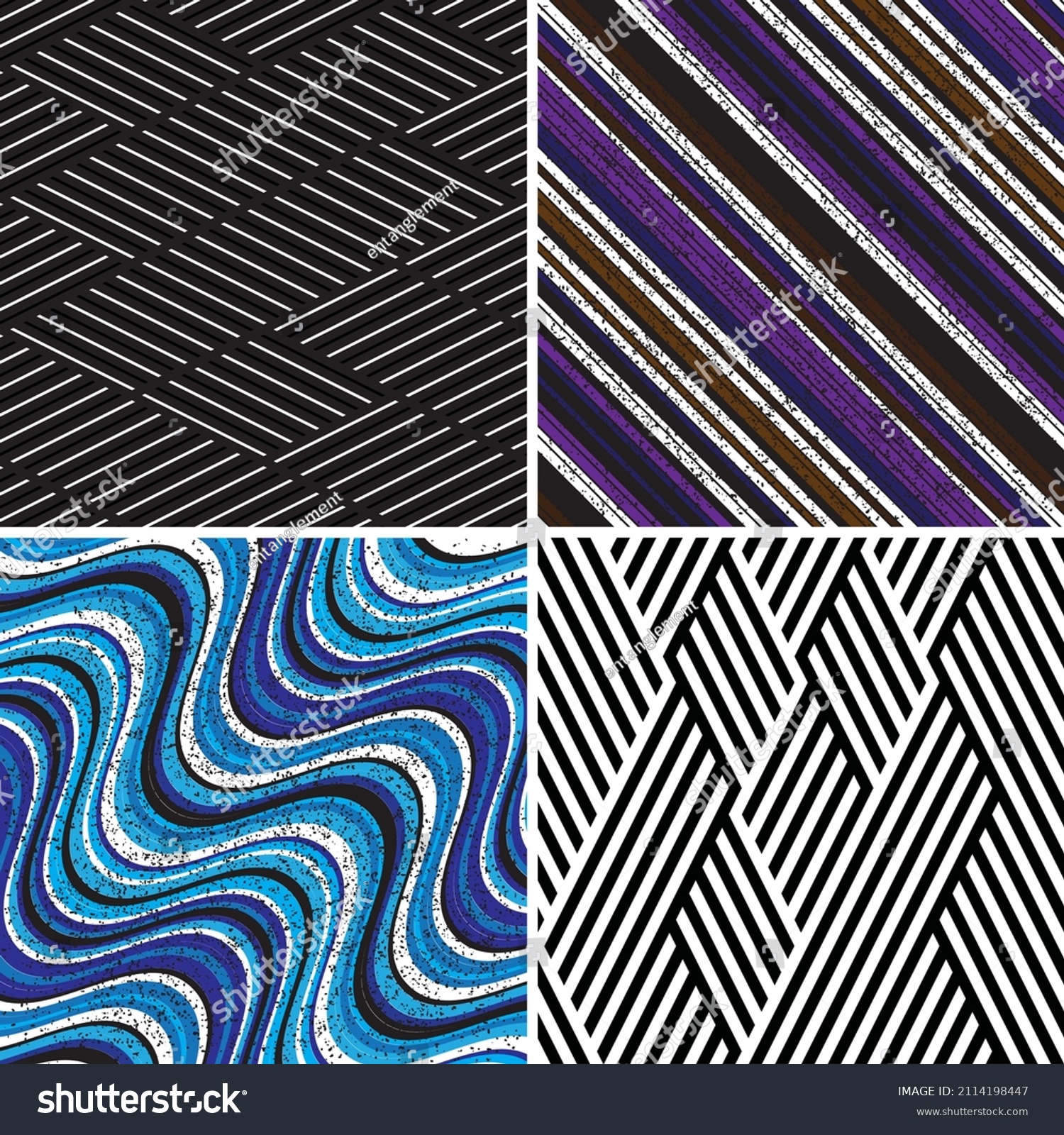 6 Different Vector Patterns Same Packageeps Stock Vector (Royalty Free ...