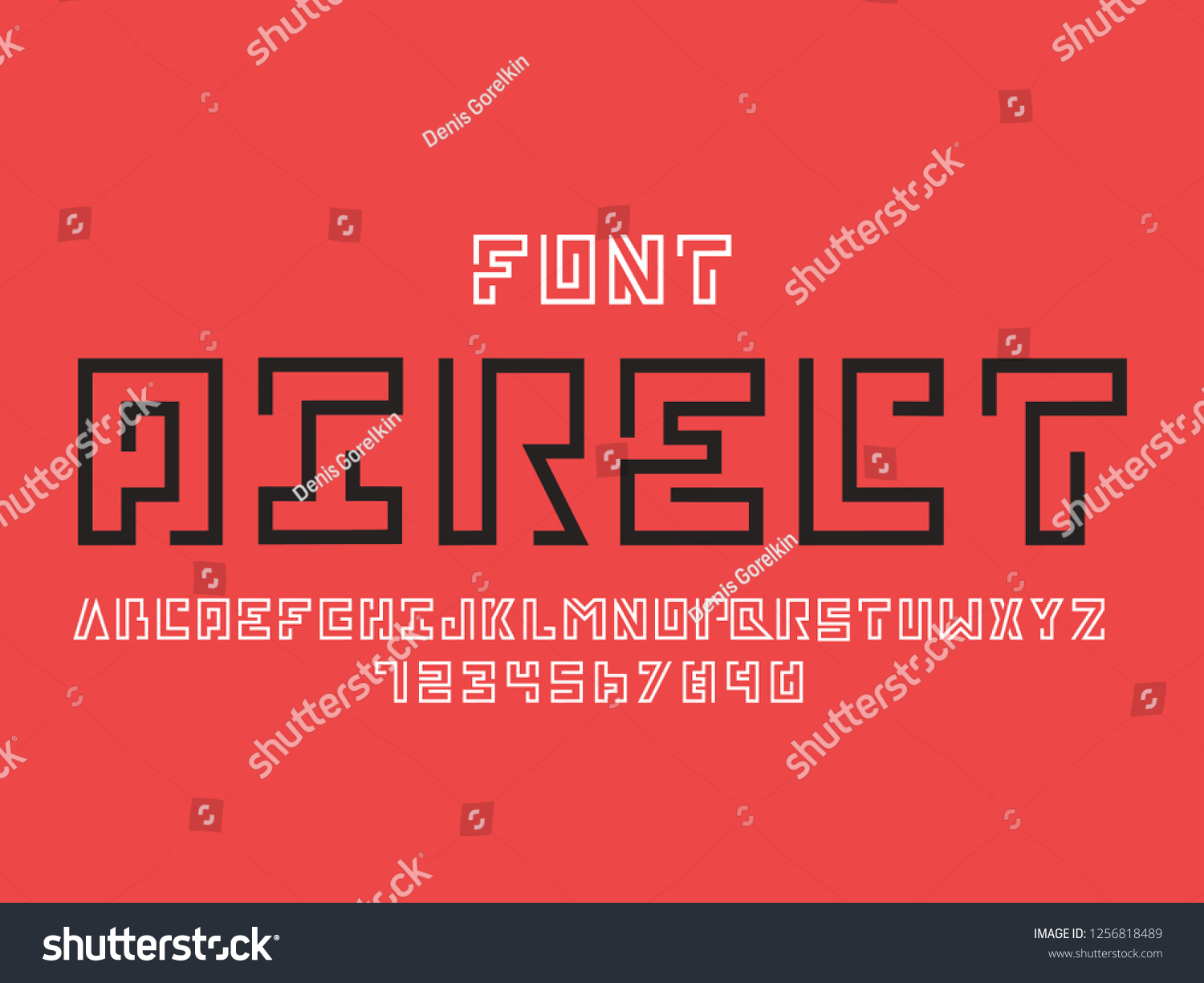 Vektor Stok Direct Font Vector Alphabet Letters Typeface (Tanpa Royalti ...
