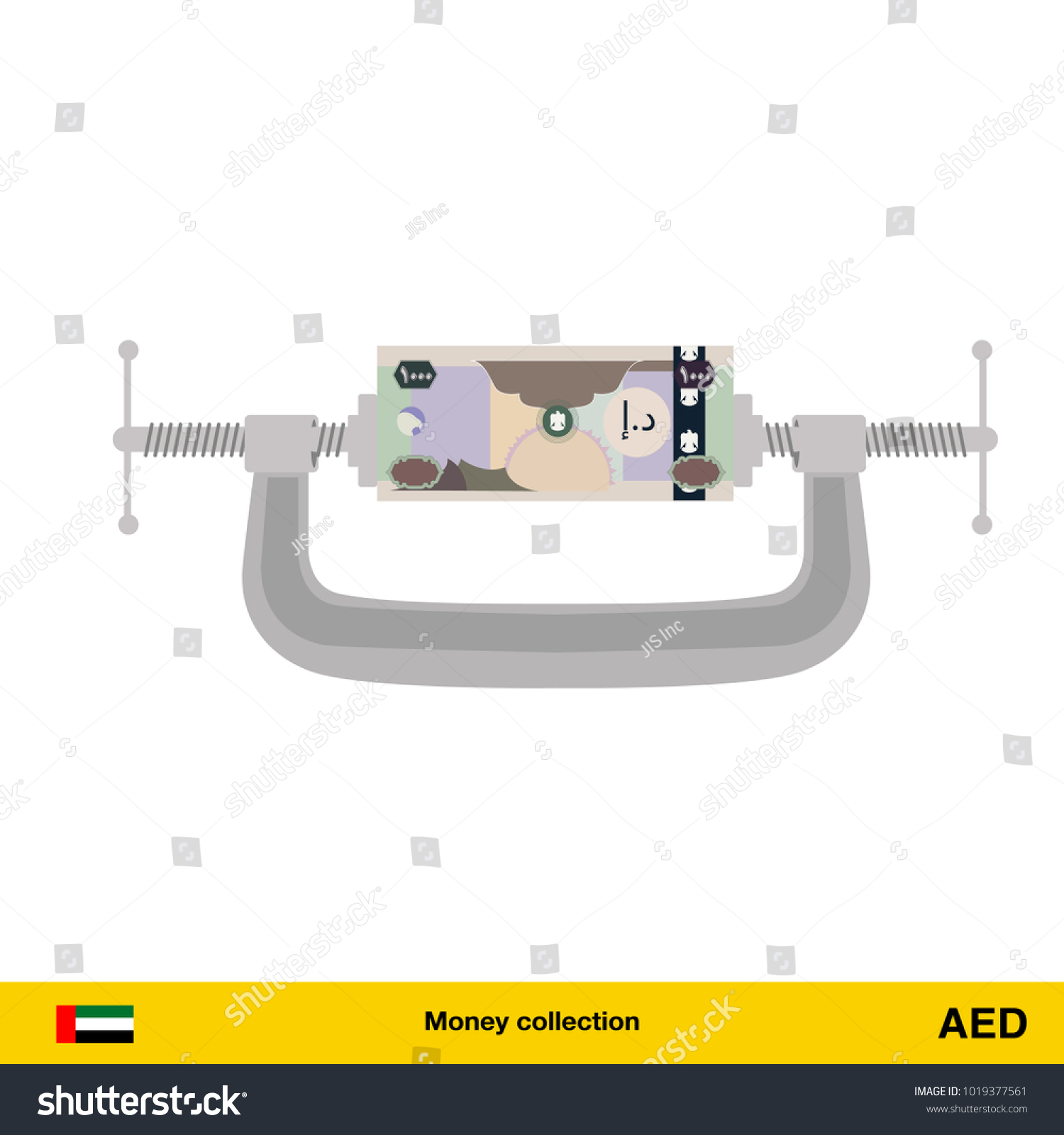 1000 Dirham Banknote Dirham Banknote Vector Stock Vector (Royalty Free ...