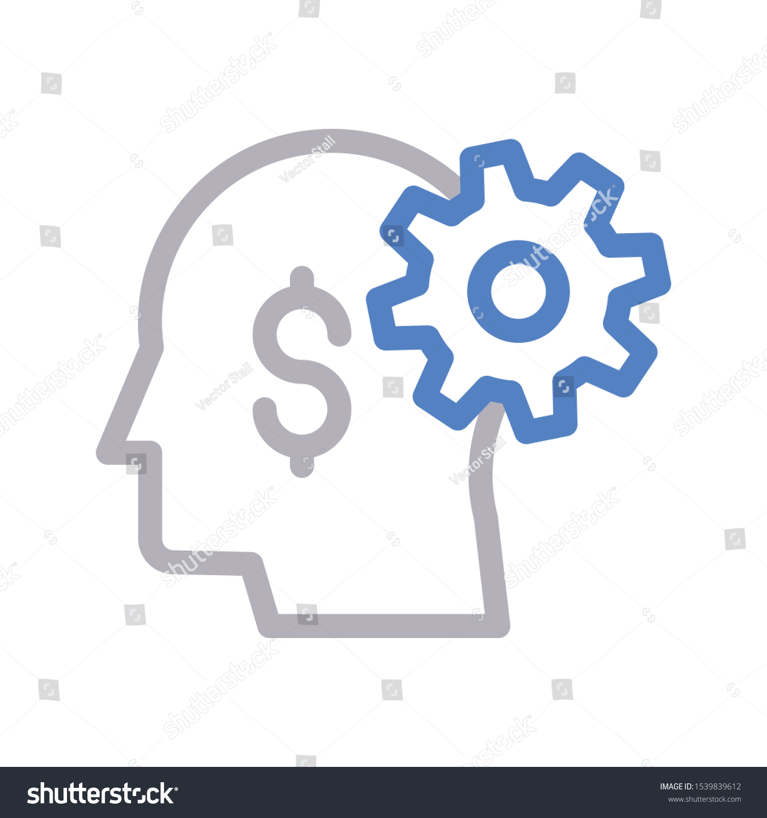 Dollar Setting Vector Color Line Icon Stock Vector (Royalty Free ...