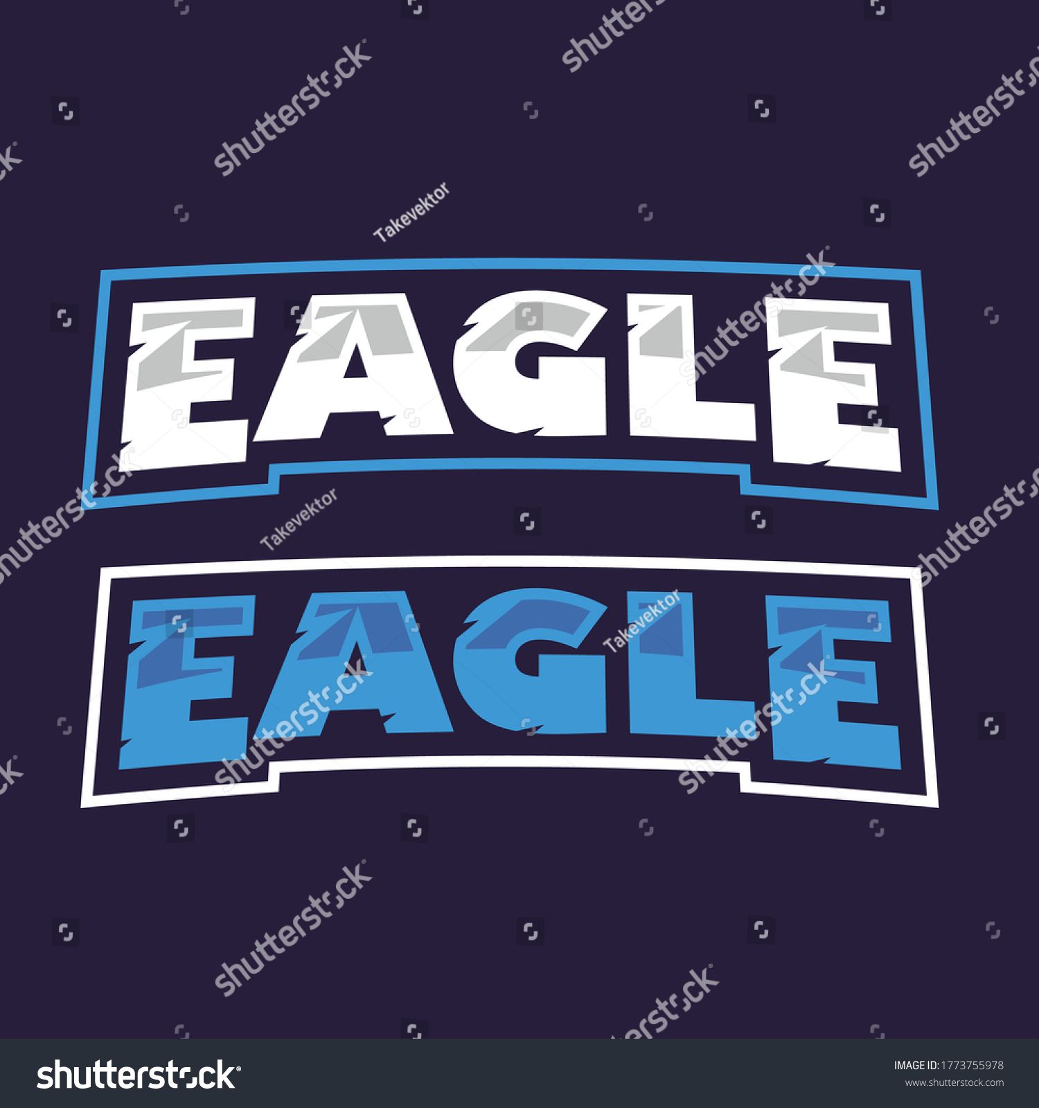 Eagle Text Effect Esport Logo Stok Vektör (Telifsiz) 1773755978 ...