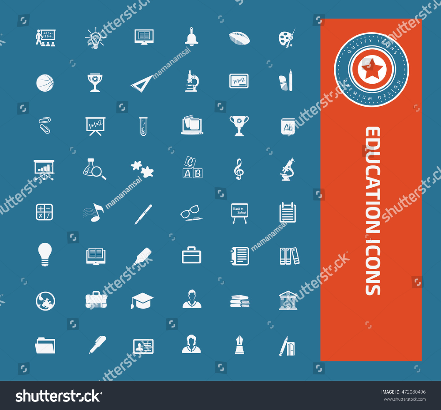Education Science Icon Setvector Stock Vector (Royalty Free) 472080496 ...