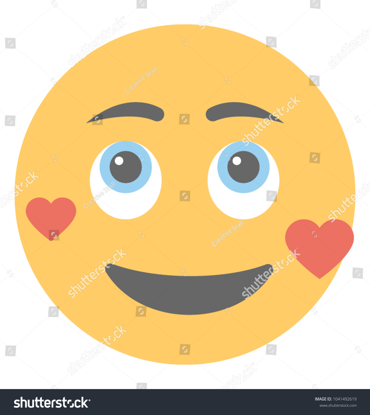 Emoji Representing Feeling Loved Concept: เวกเตอร์สต็อก (ปลอดค่า ...