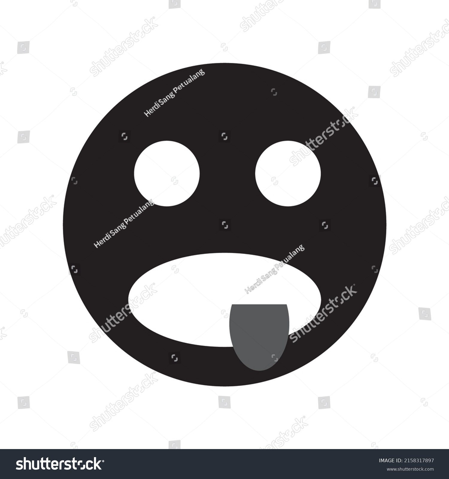 Emotion Icon White Background Illustration Stock Vector (Royalty Free ...