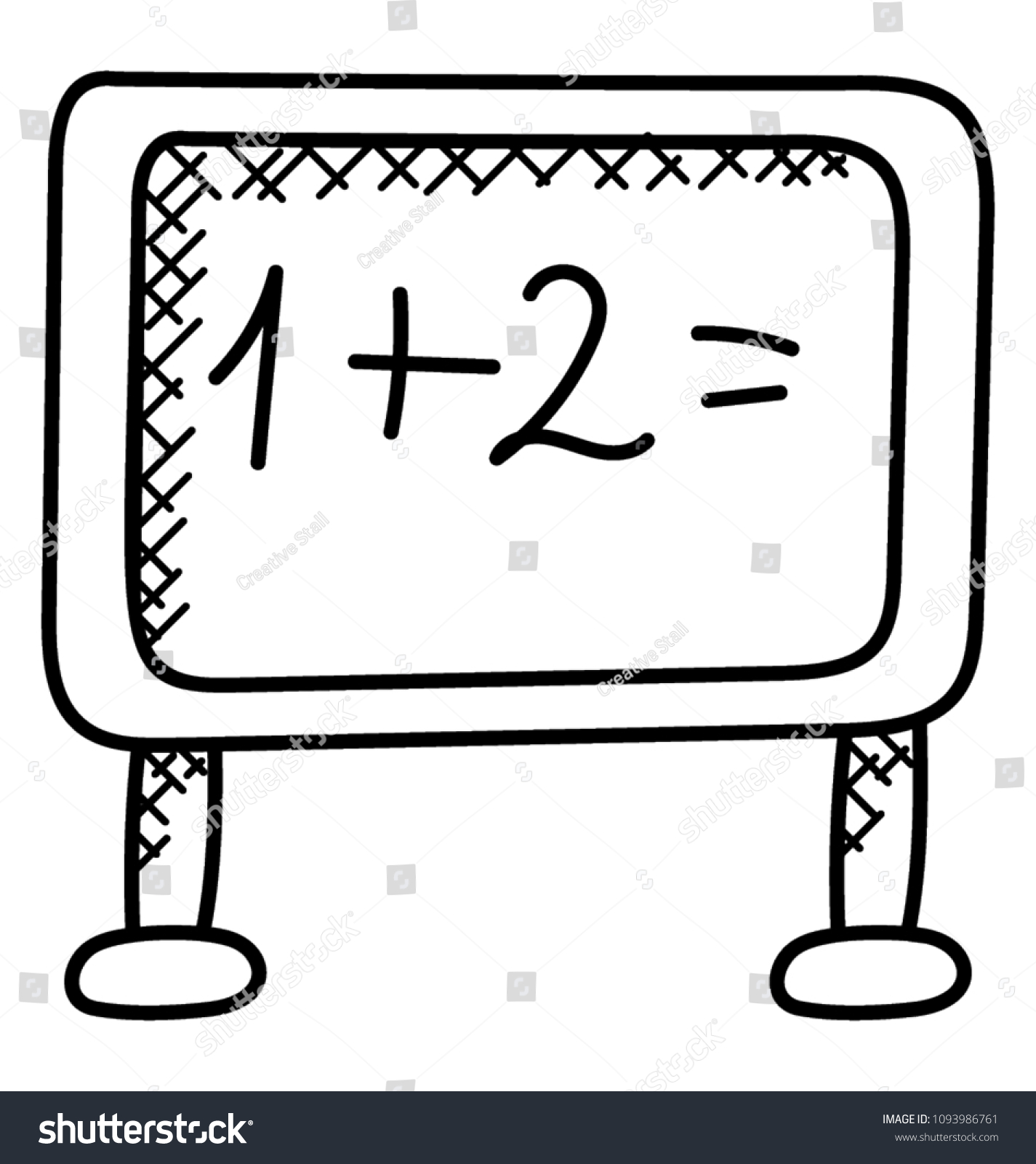 Equation On Whiteboard Math Sum Calculation Stock Vector (Royalty Free ...