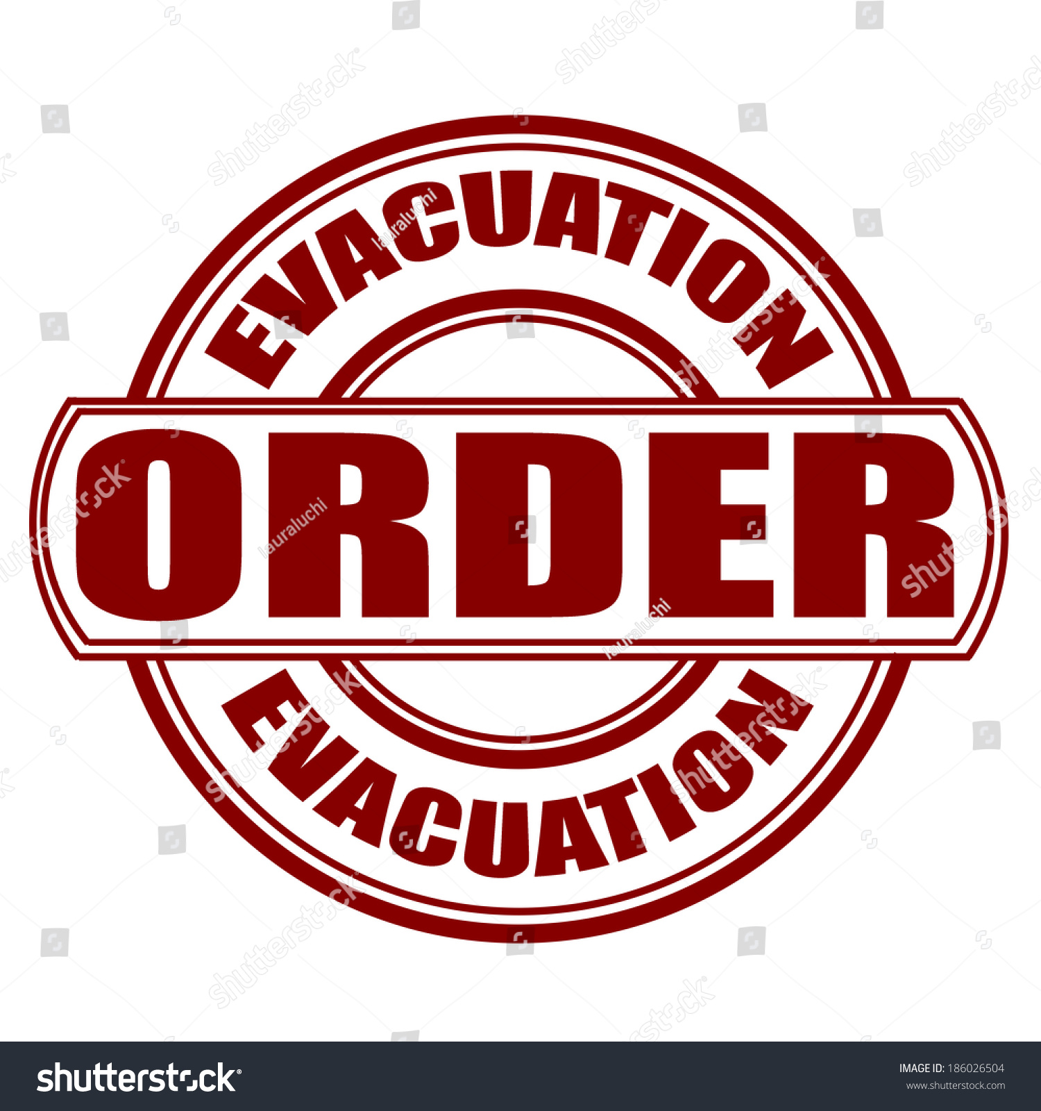 Evacuation Order Stamp Vector Illustration Stock Vector (Royalty Free ...