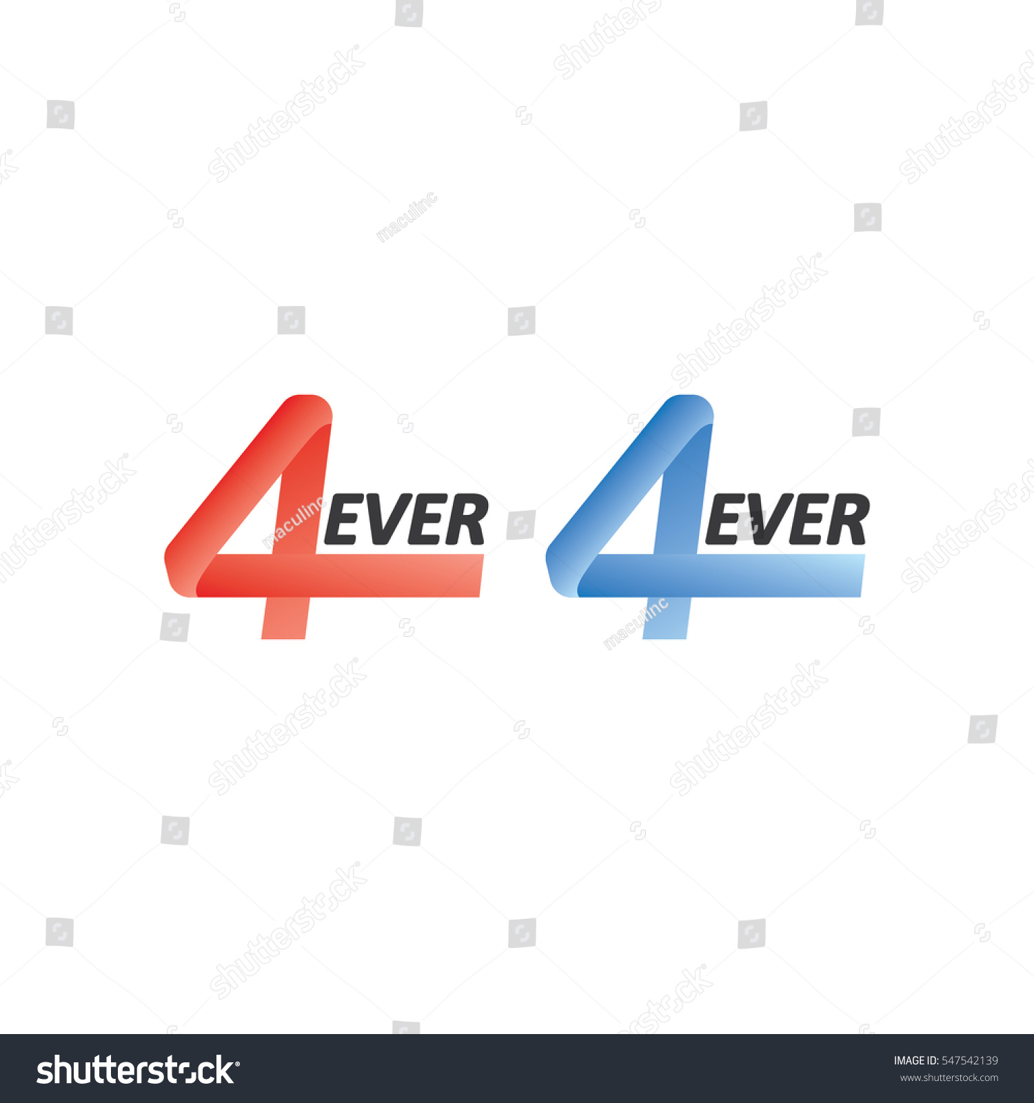 4ever Logo Vector Red Blue Type: เวกเตอร์สต็อก (ปลอดค่าลิขสิทธิ์ ...