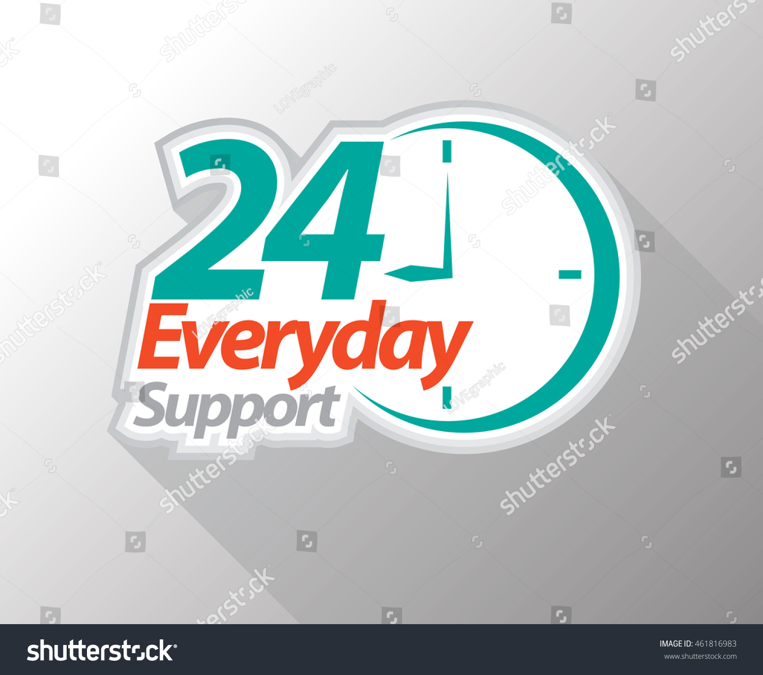 24 Everyday Support Graphic Icon Vector Stock Vector (Royalty Free ...
