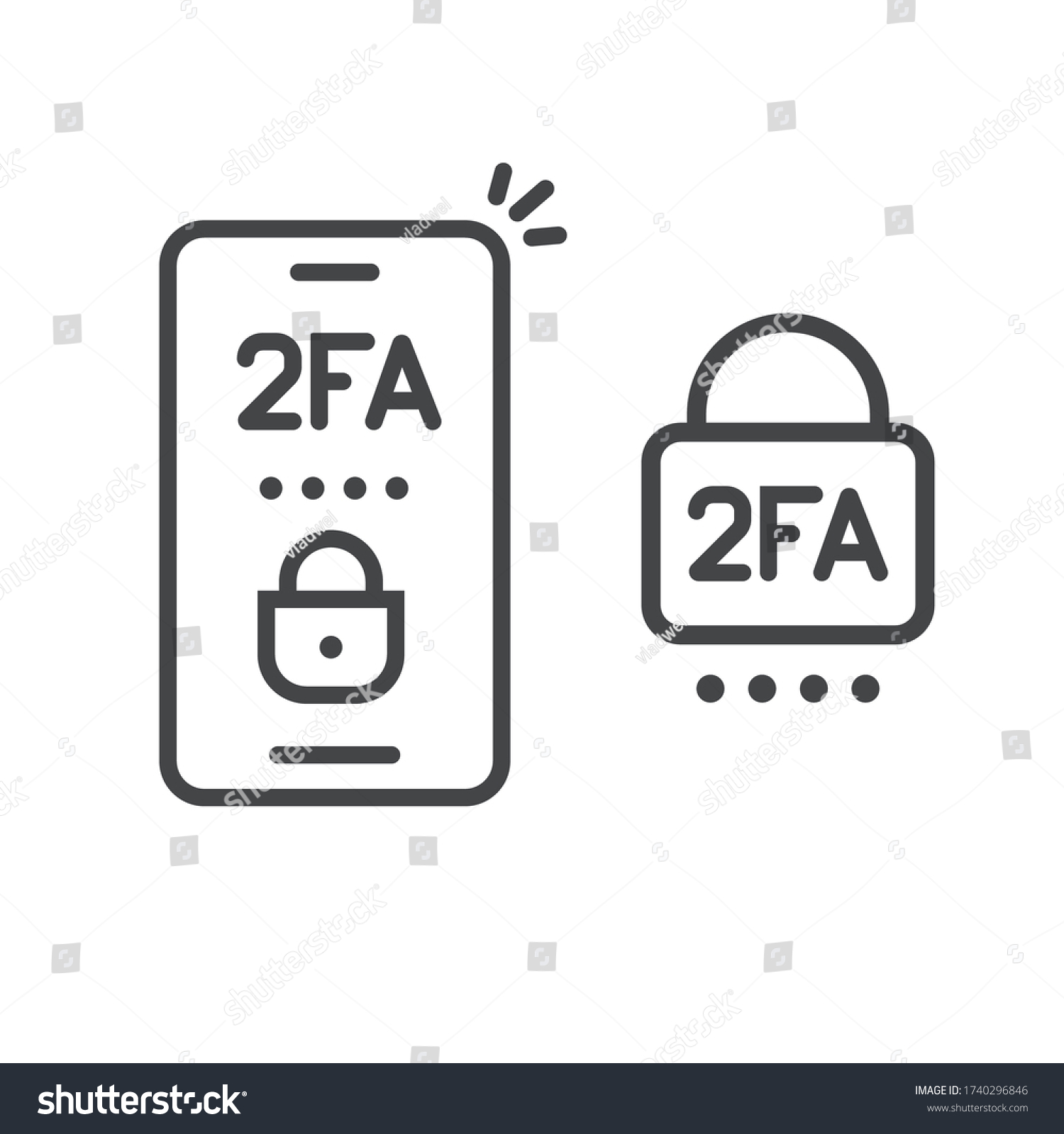 1,048 Two factor authentication icon Images, Stock Photos & Vectors ...