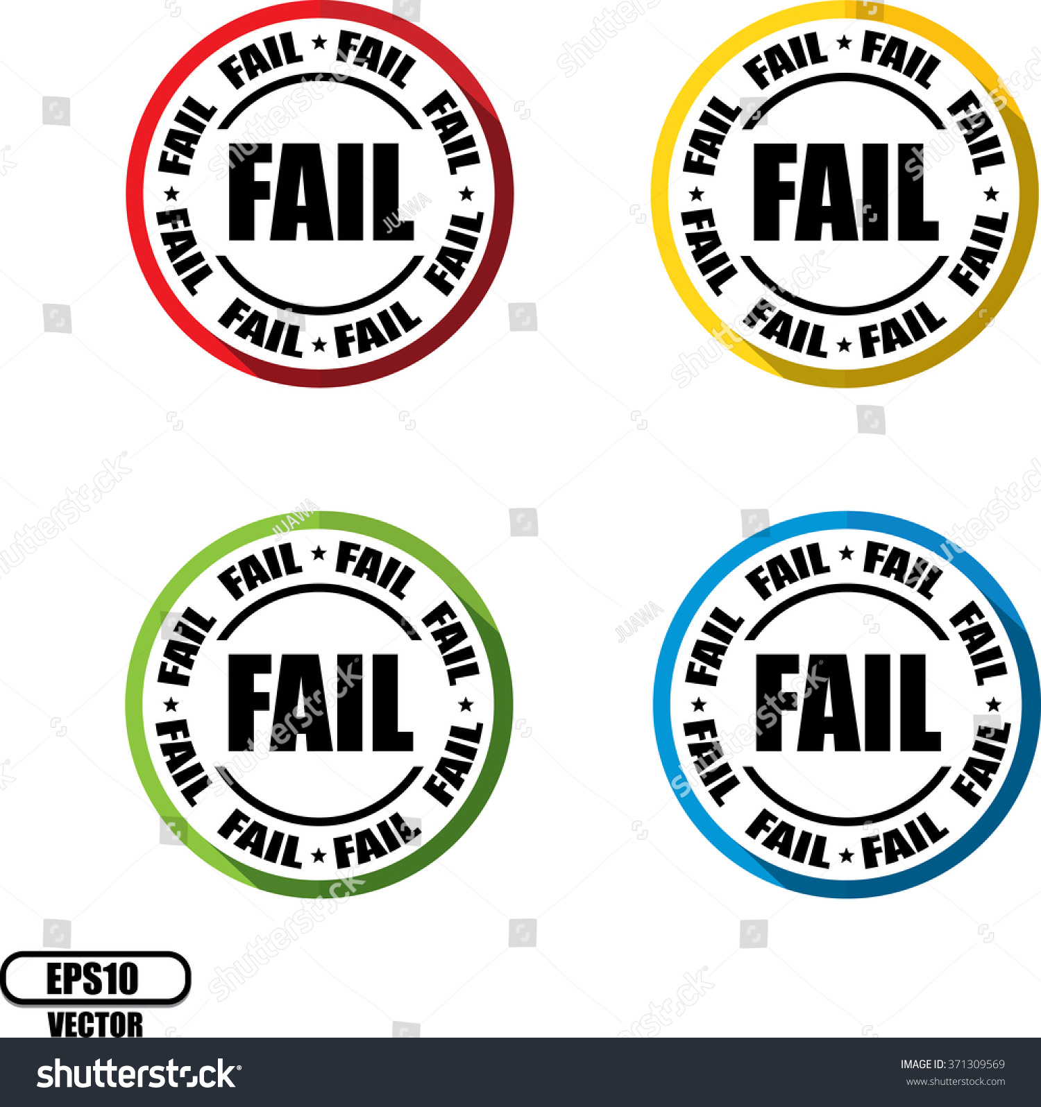 Fail Button Label Sign Vector Illustration Stock Vector (Royalty Free ...