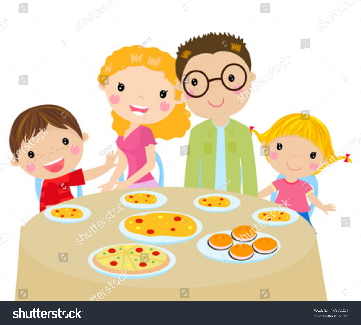 2,454 Family eating dessert Stock Illustrations, Images & Vectors ...