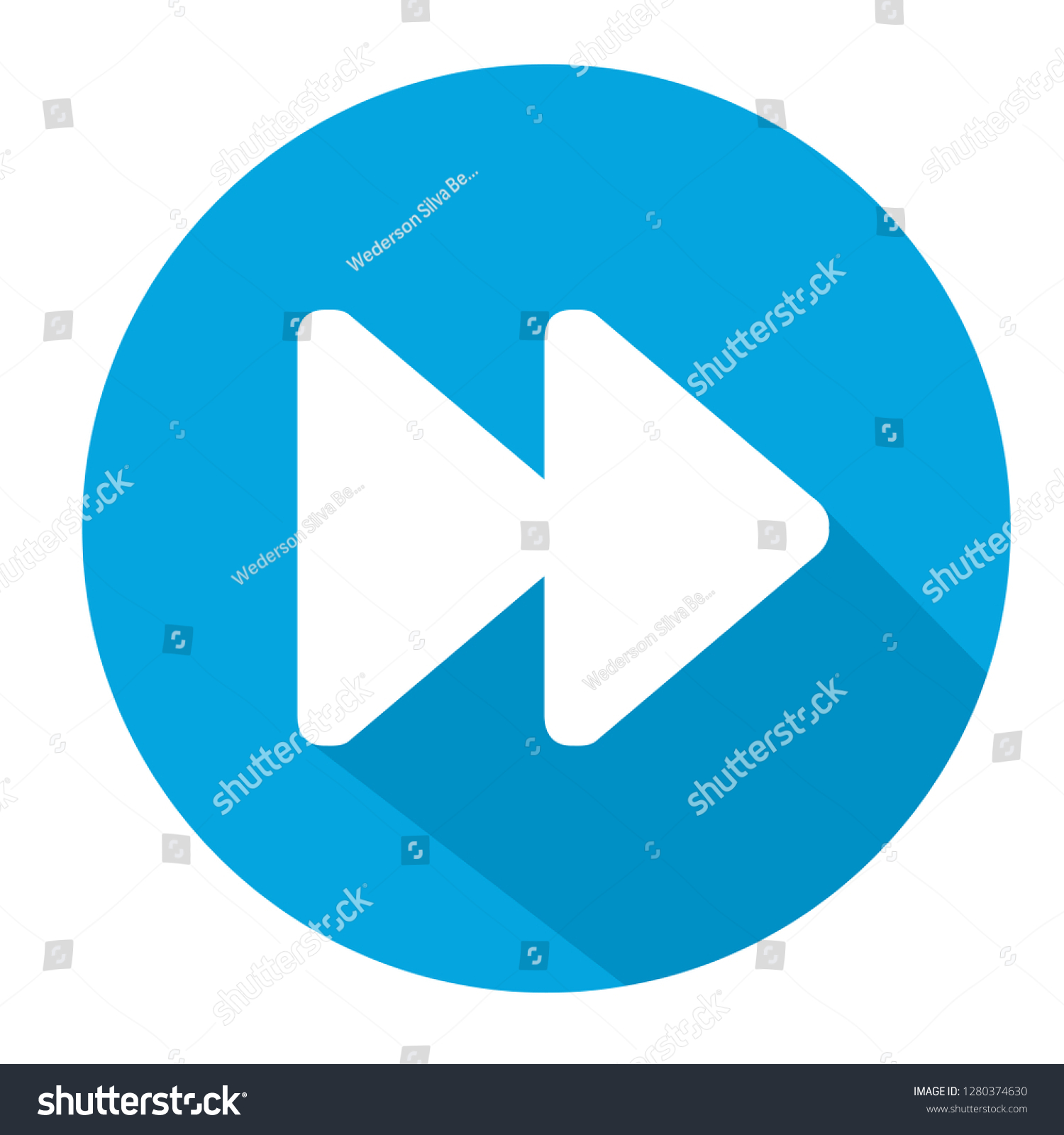 Fast Forward Arrow Vector Icon Illustration Stock Vector (Royalty Free ...