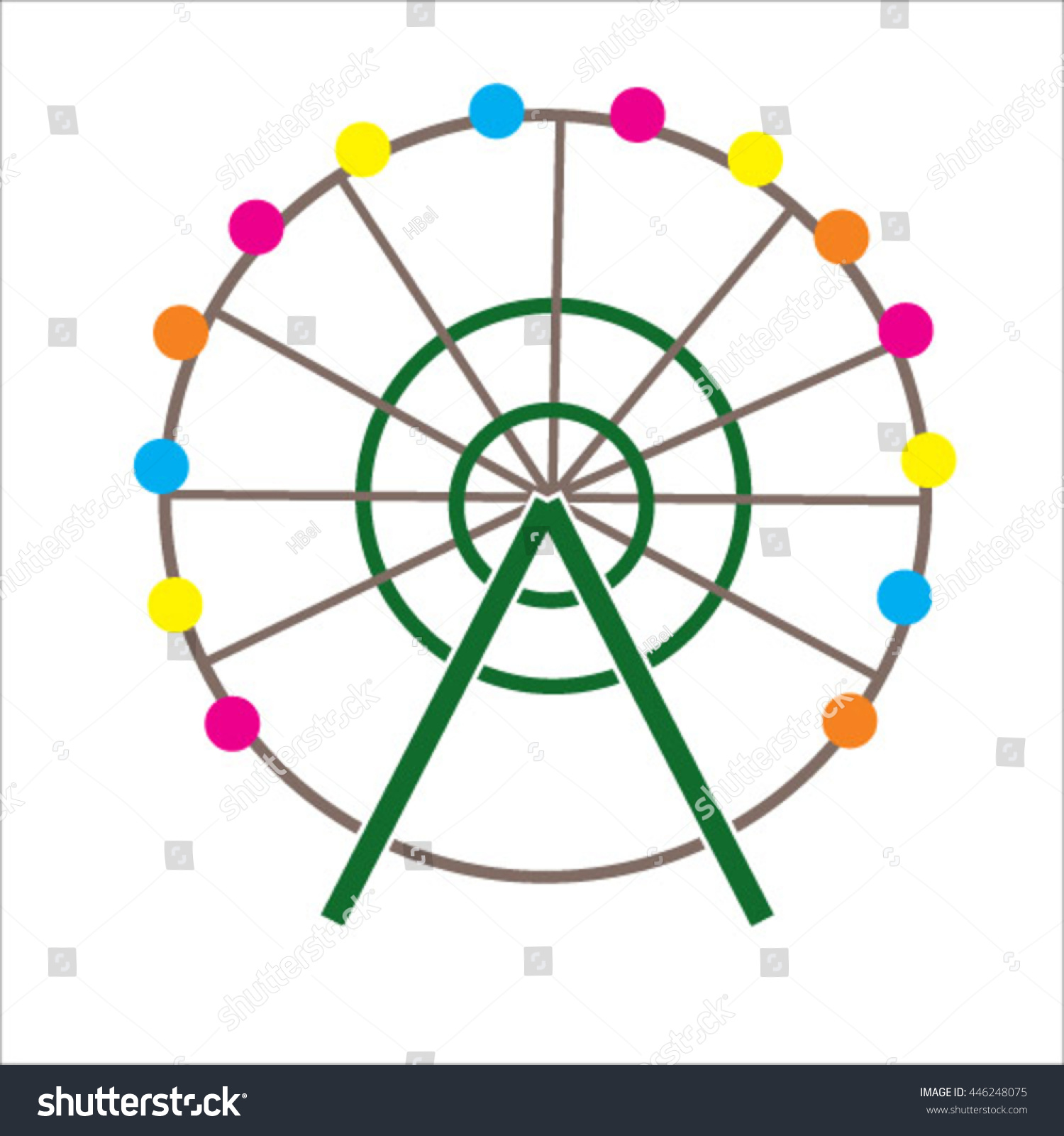 Ferris Wheellogo Vector Stock Vector (Royalty Free) 446248075