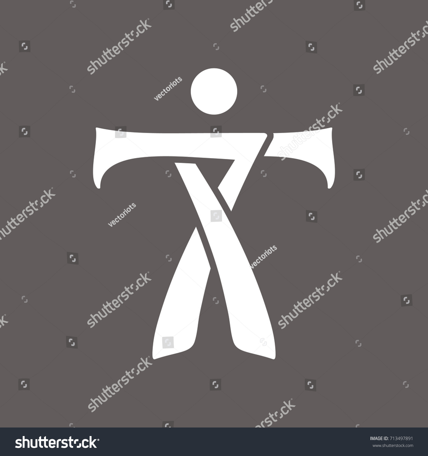7 Figure Letter Template Logo Design Stock Vector (Royalty Free) 713497891