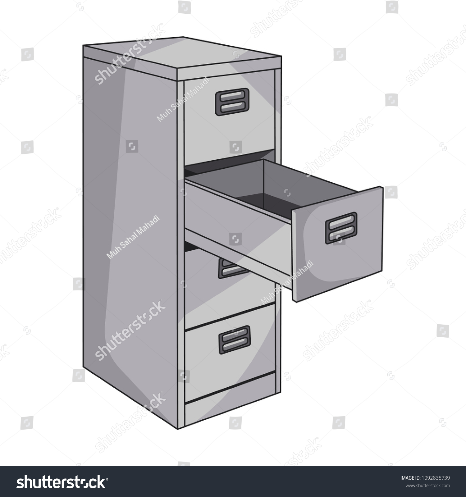 Filing Cabinet Illustration Stock Vector (Royalty Free) 1092835739