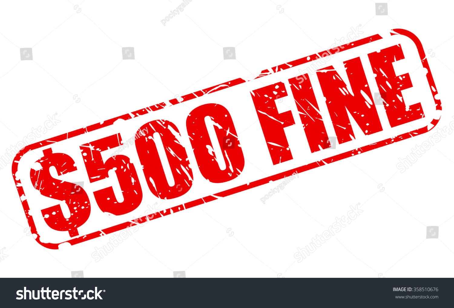 500 Fine Red Stamp Text On Stock Vector (Royalty Free) 358510676