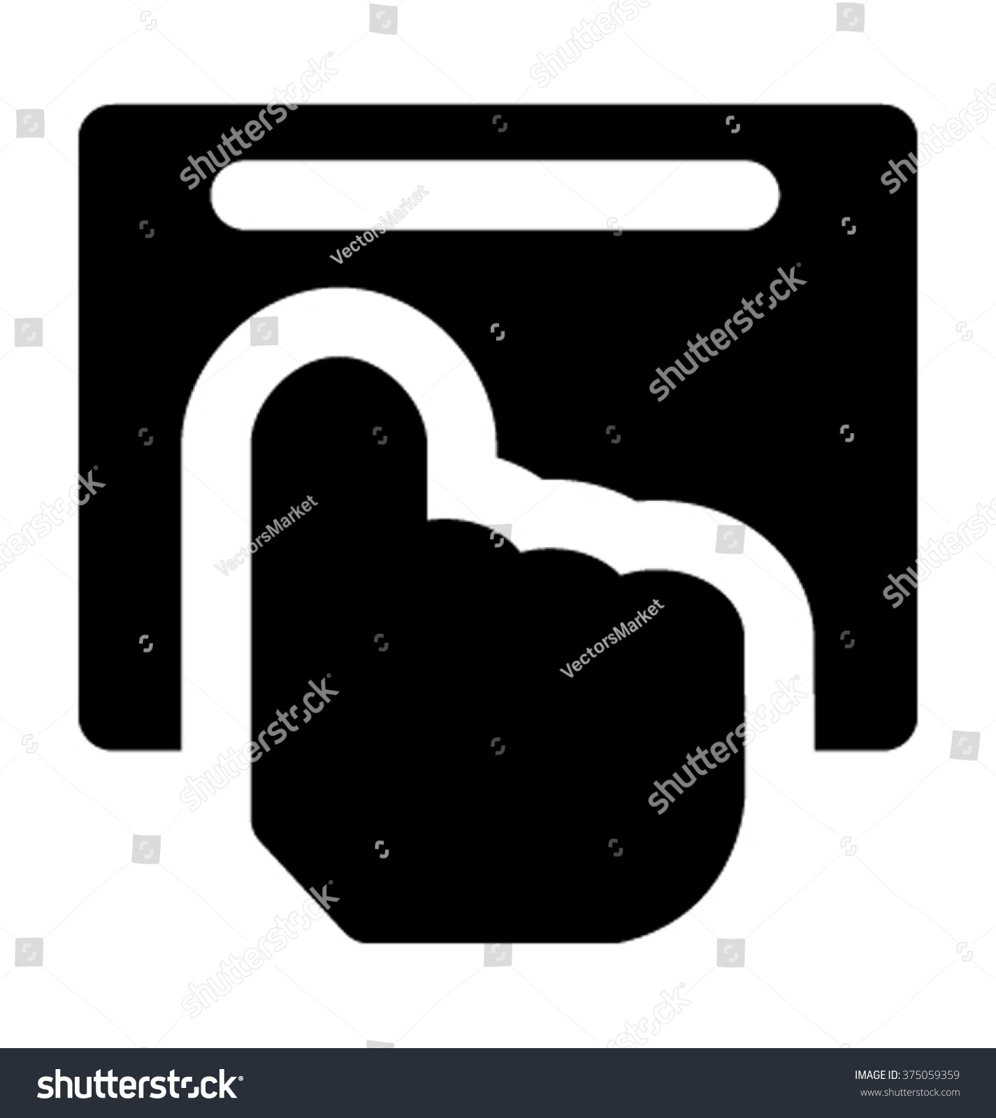 Finger Pointing Vector Illustration Stock Vector Royalty Free