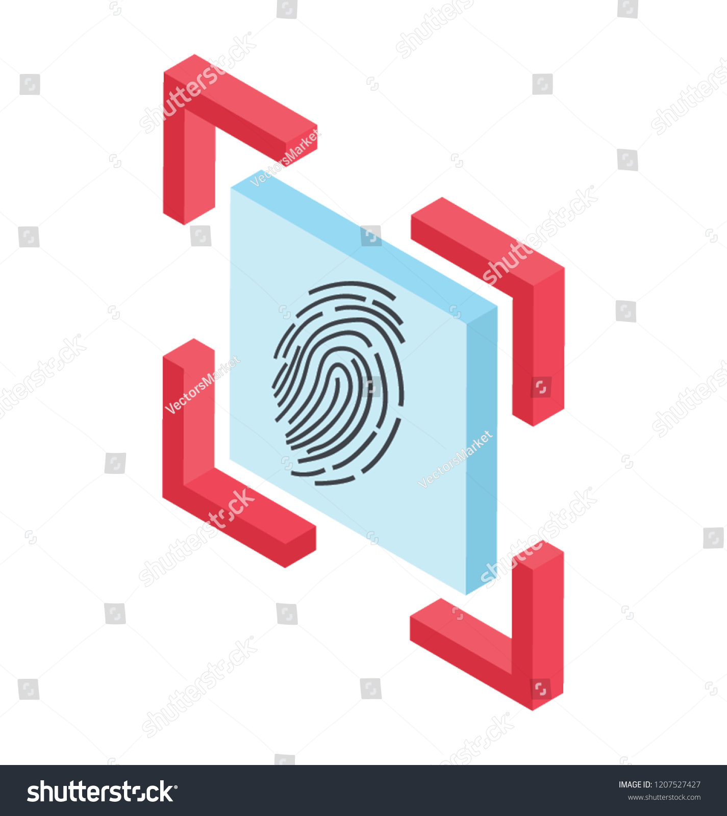 Fingerprint Security Identification System Stock Vector (Royalty Free ...