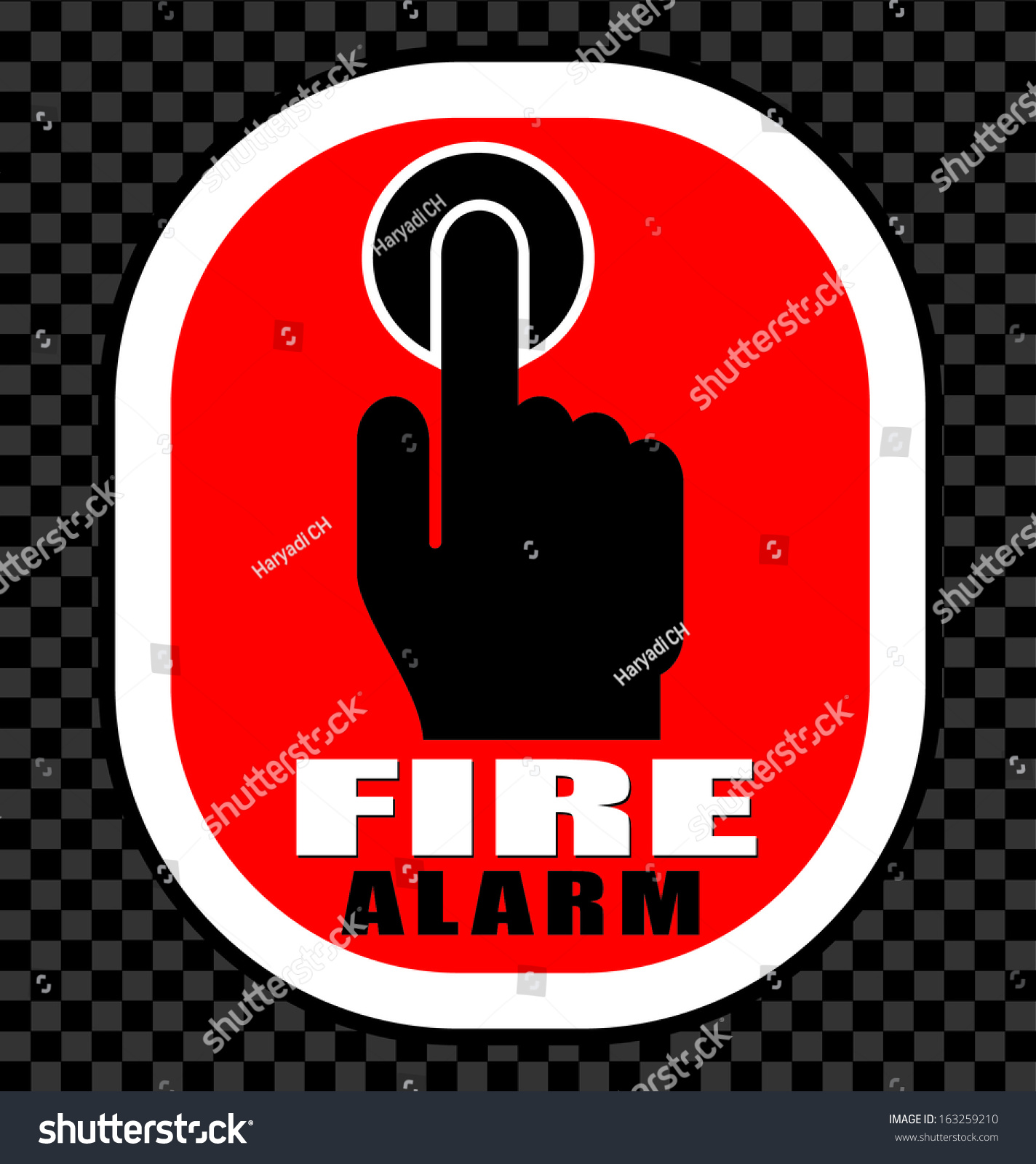 Fire Alarm Sign Vector Stock Vector (Royalty Free) 163259210 | Shutterstock