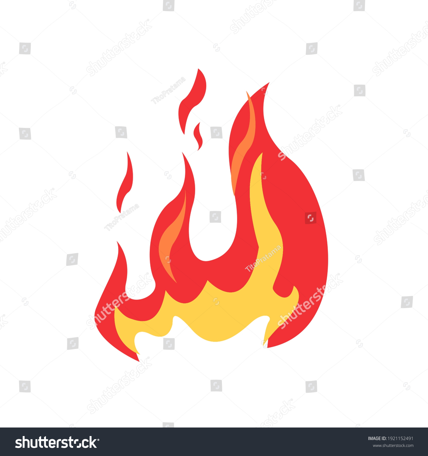 Fire Flame Vector Red Color Stock Vector (Royalty Free) 1921152491 ...