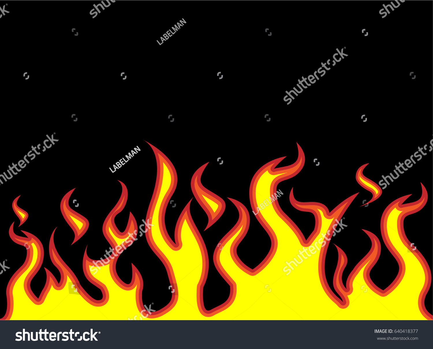 Fire Flames Style Cartoon Stock Vector (Royalty Free) 640418377 ...